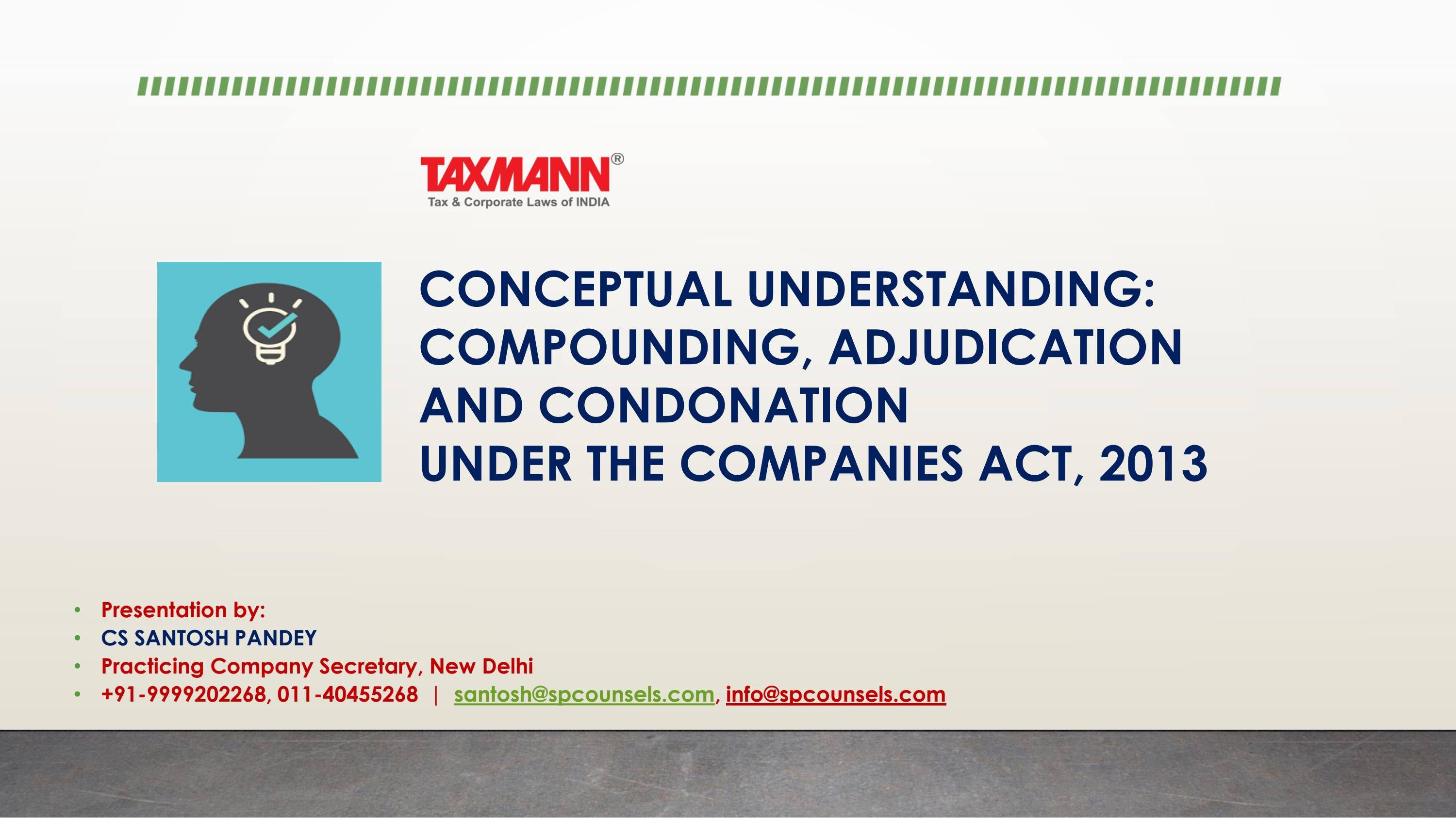 #TaxmannPPT | Compounding, Adjudication & Condonation under the ...