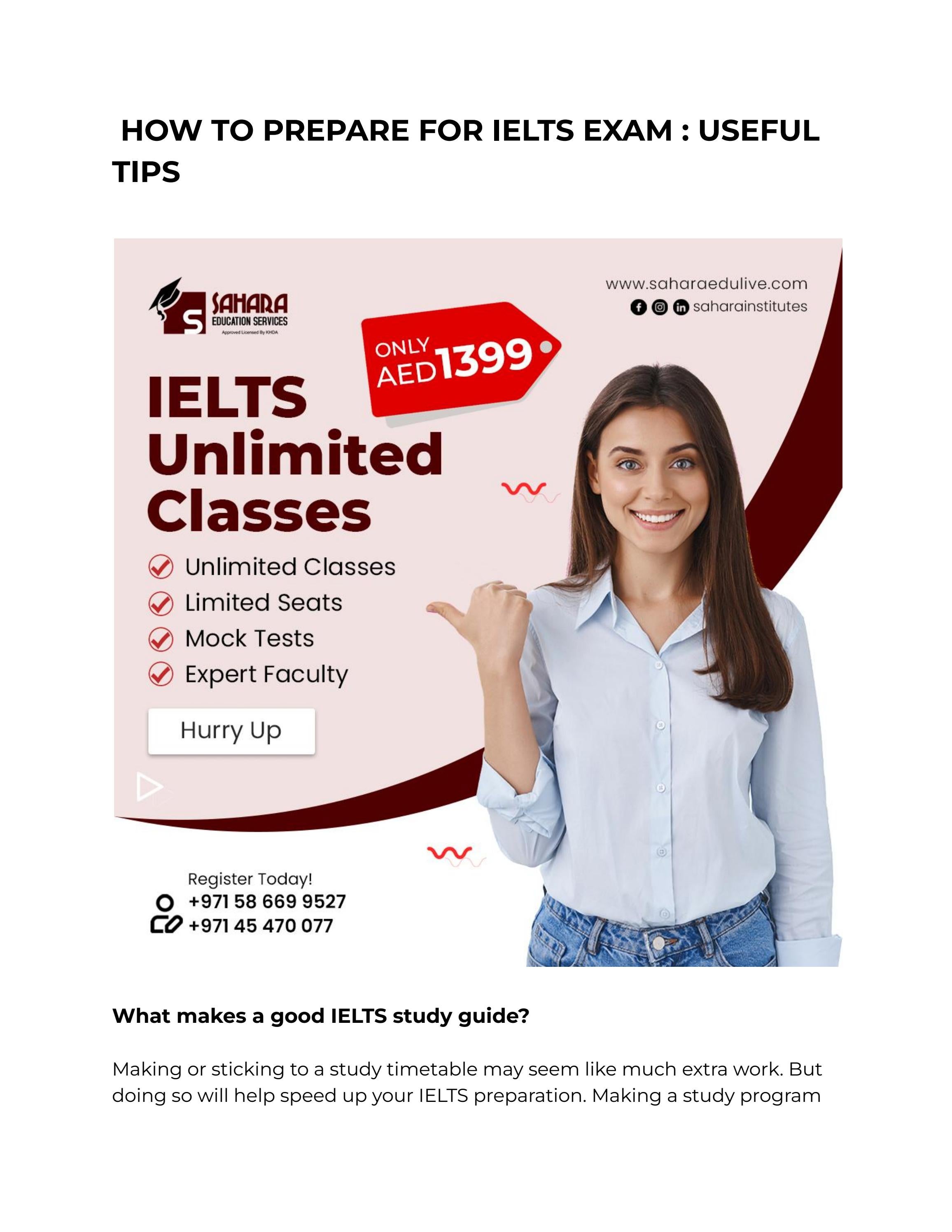 Best IELTS Training Offer in Al Nahda, Dubai | Sahara Education by ...