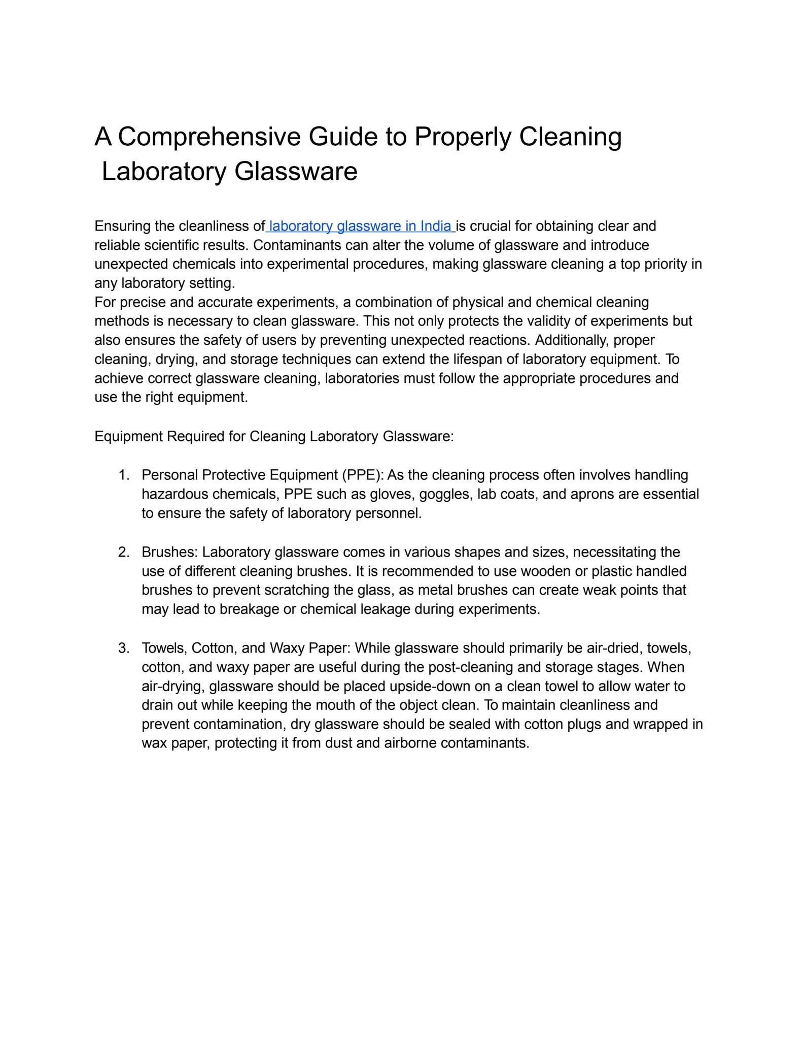 A Comprehensive Guide to Properly Cleaning Laboratory Glassware by ...