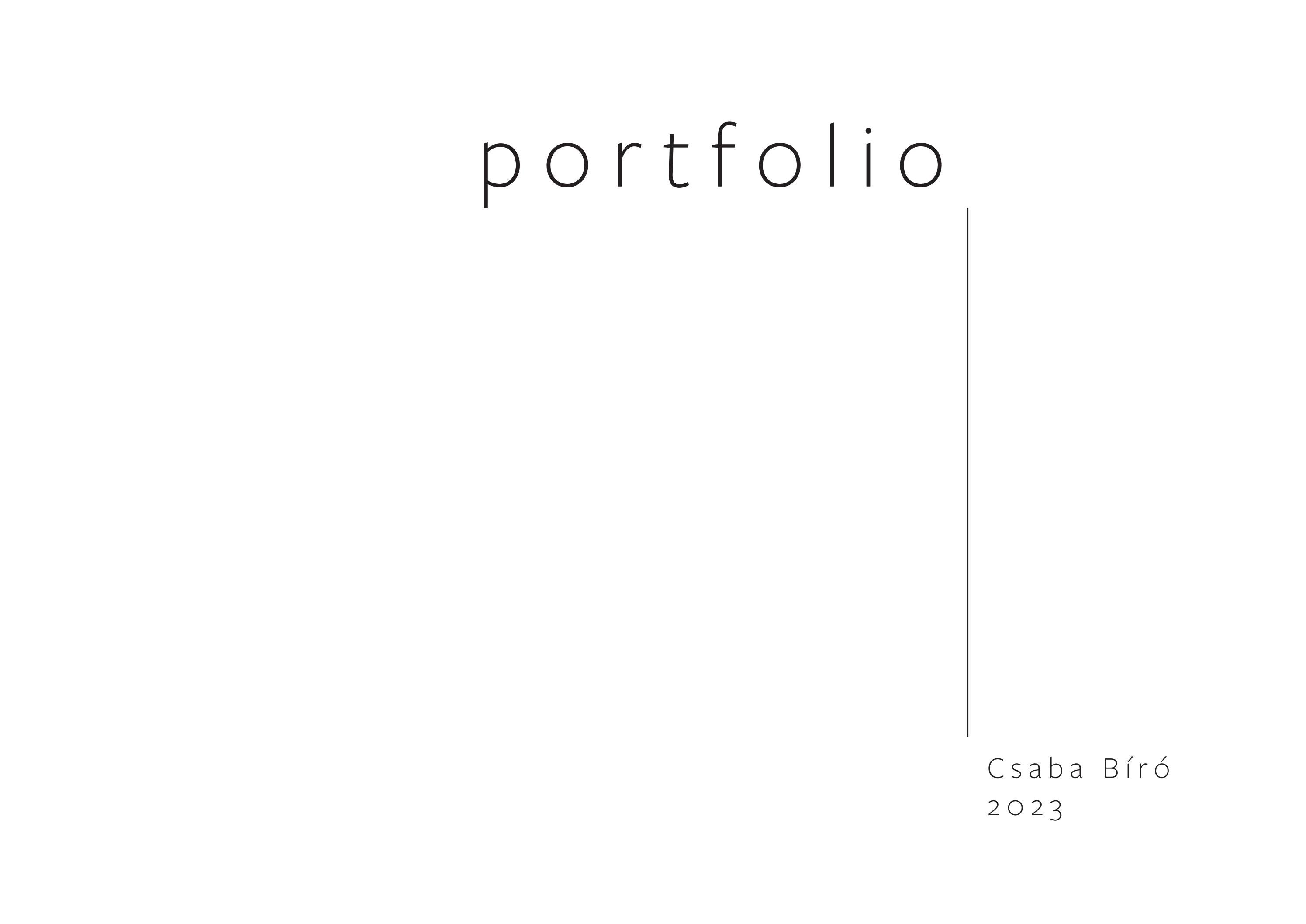 Csaba Bíró - Portfolio 2023 by Csaba Bíró - Issuu