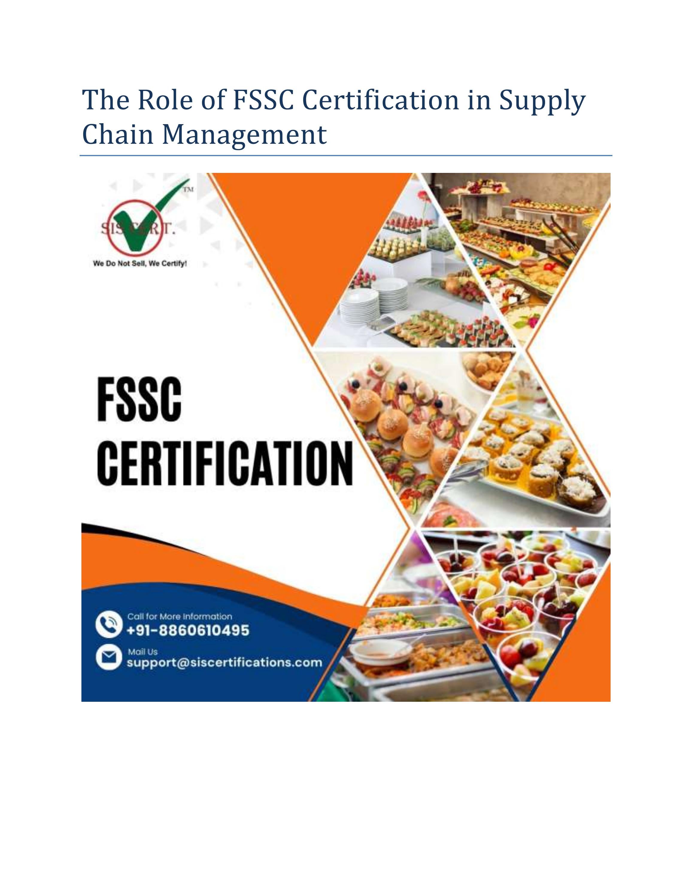 The Role of FSSC Certification in Supply Chain Management by ...
