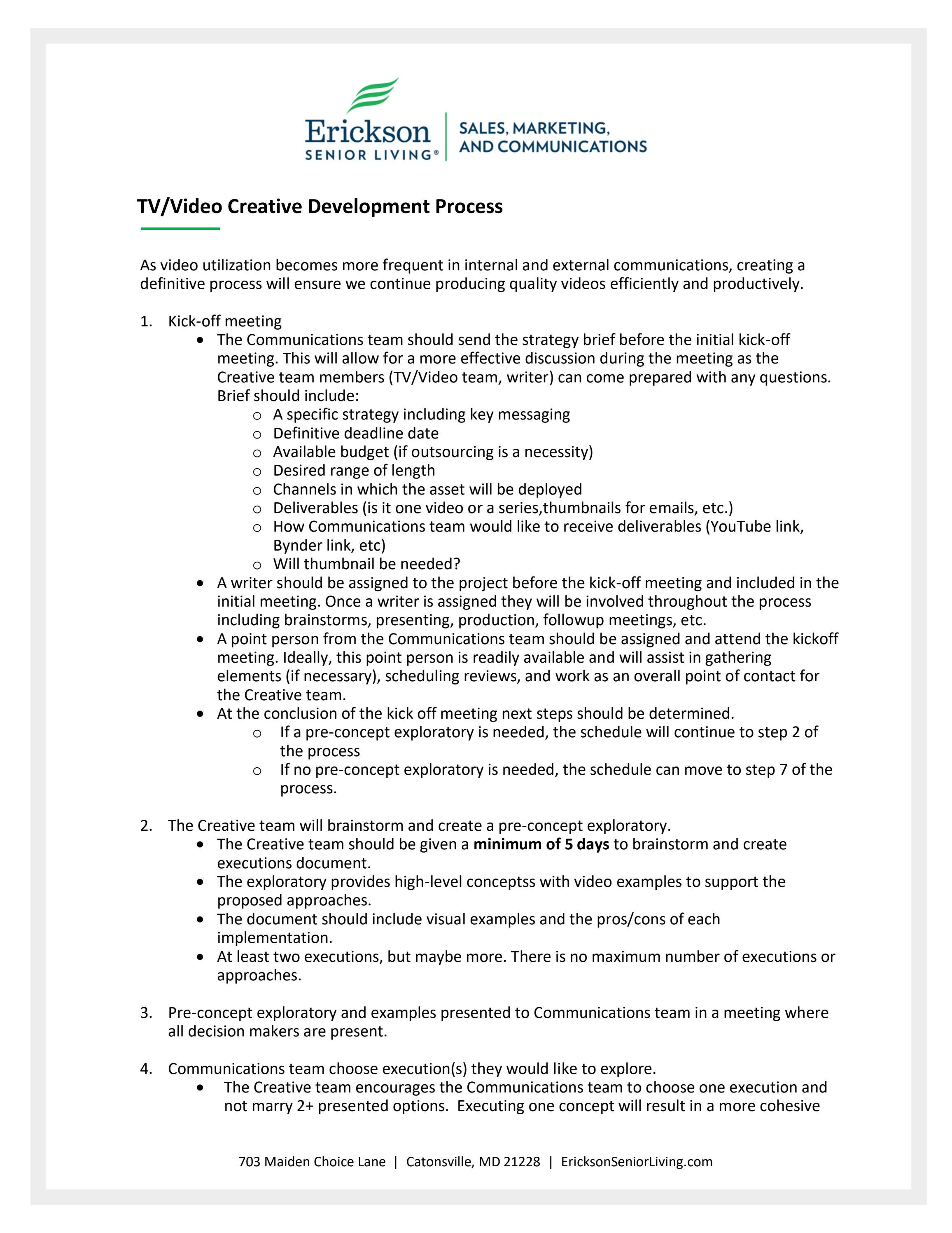 TV/Video Creative Development Process by dani.bourassa - Issuu