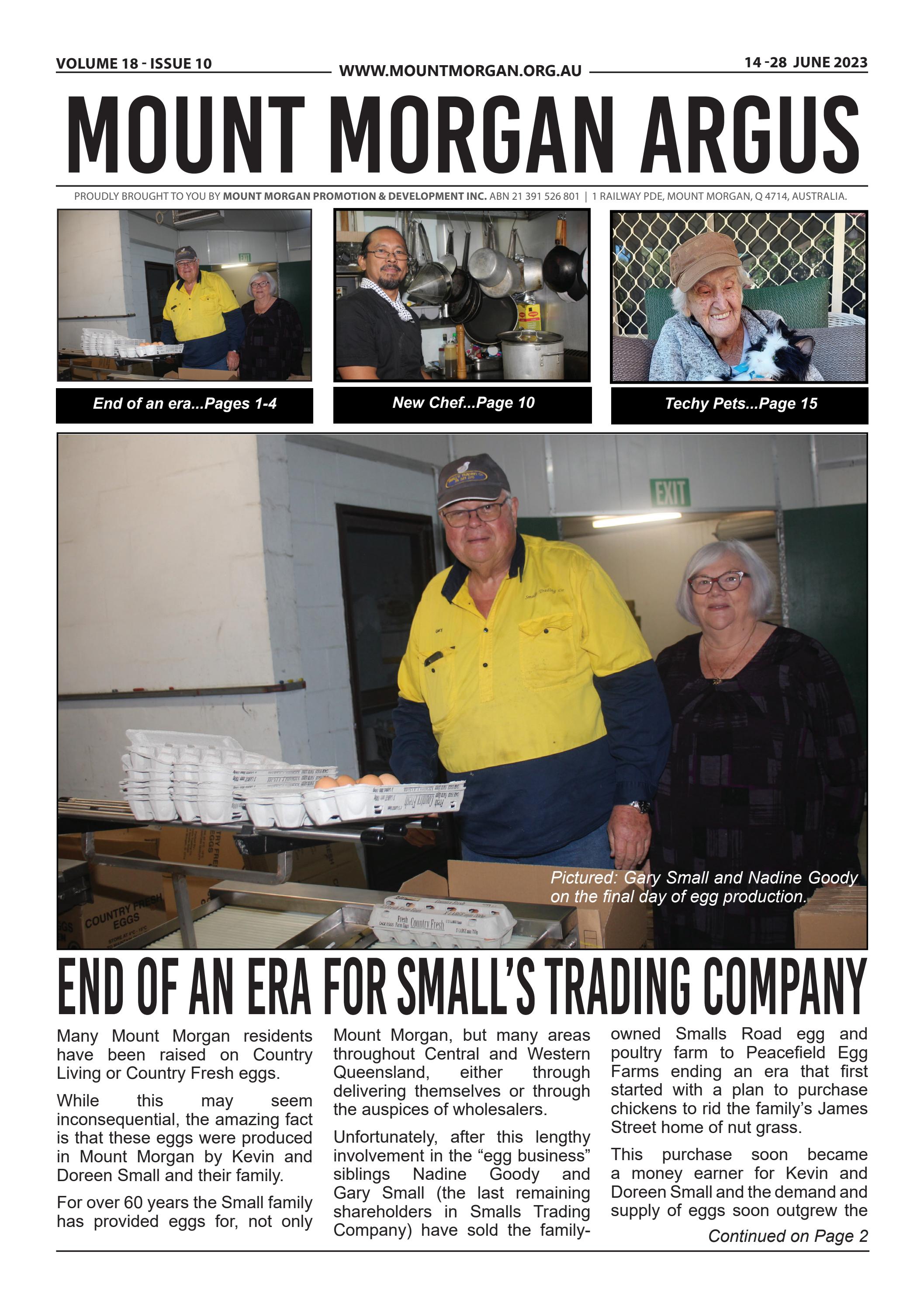 The Mount Morgan Argus Volume 18 Issue 10 by Mount Morgan Promotion and Development Inc. - Issuu