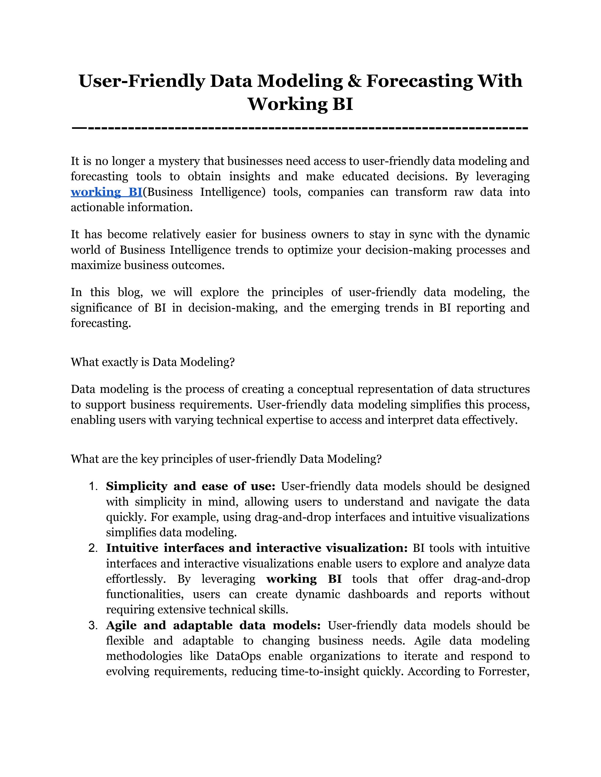 User Friendly Data Modeling And Forecasting With Working Bi By Branding Bear Issuu
