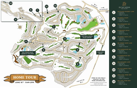 Suncadia Home Tour Map, June 2023 by Suncadia Resort - Issuu