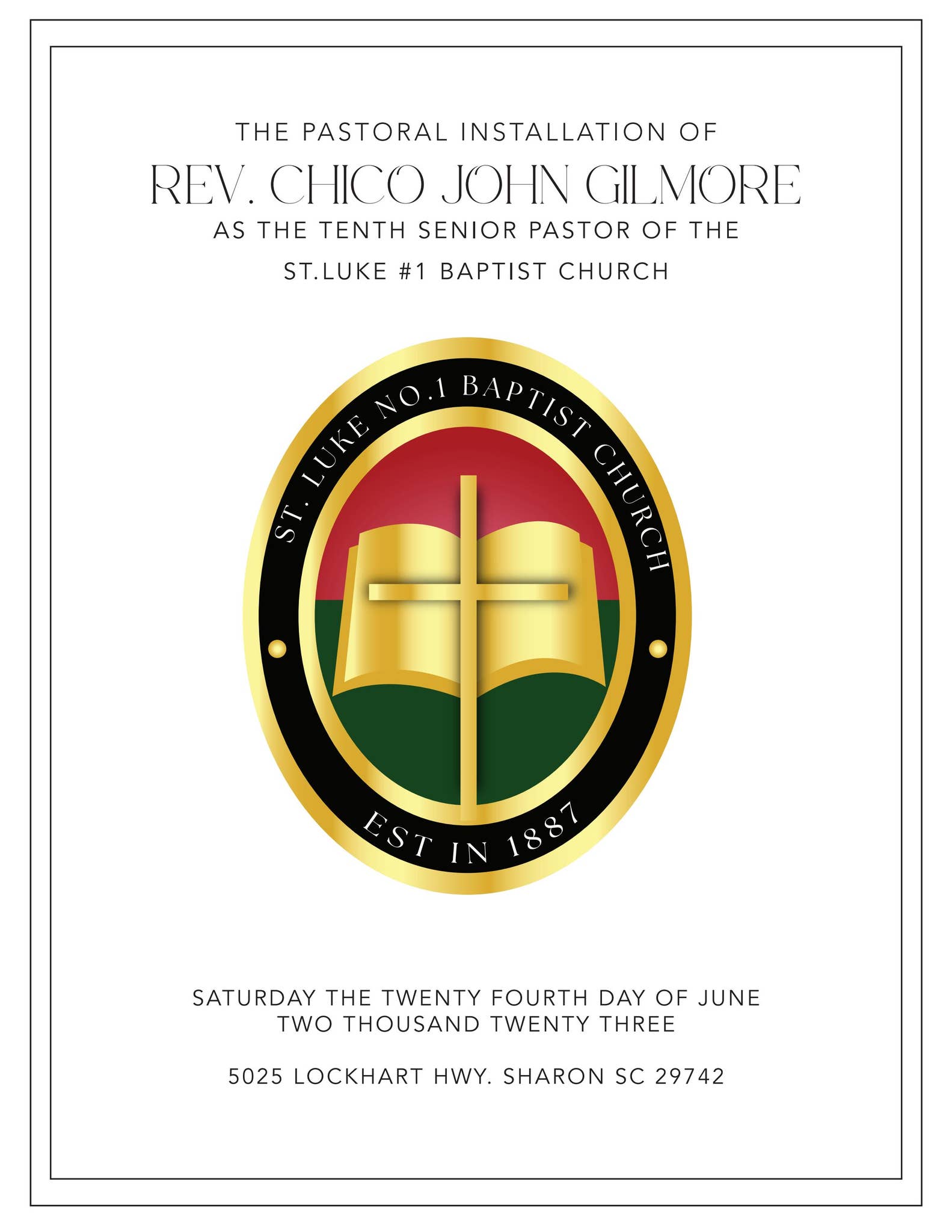 Rev. Chico Gilmore Pastoral Installation by Tommie Pressley - Issuu