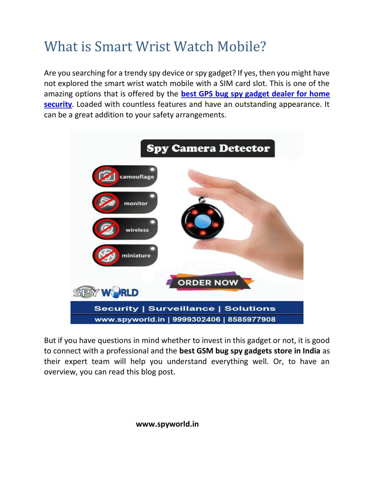 What is Smart Wrist Watch Mobile? by spyhop1989 - Issuu