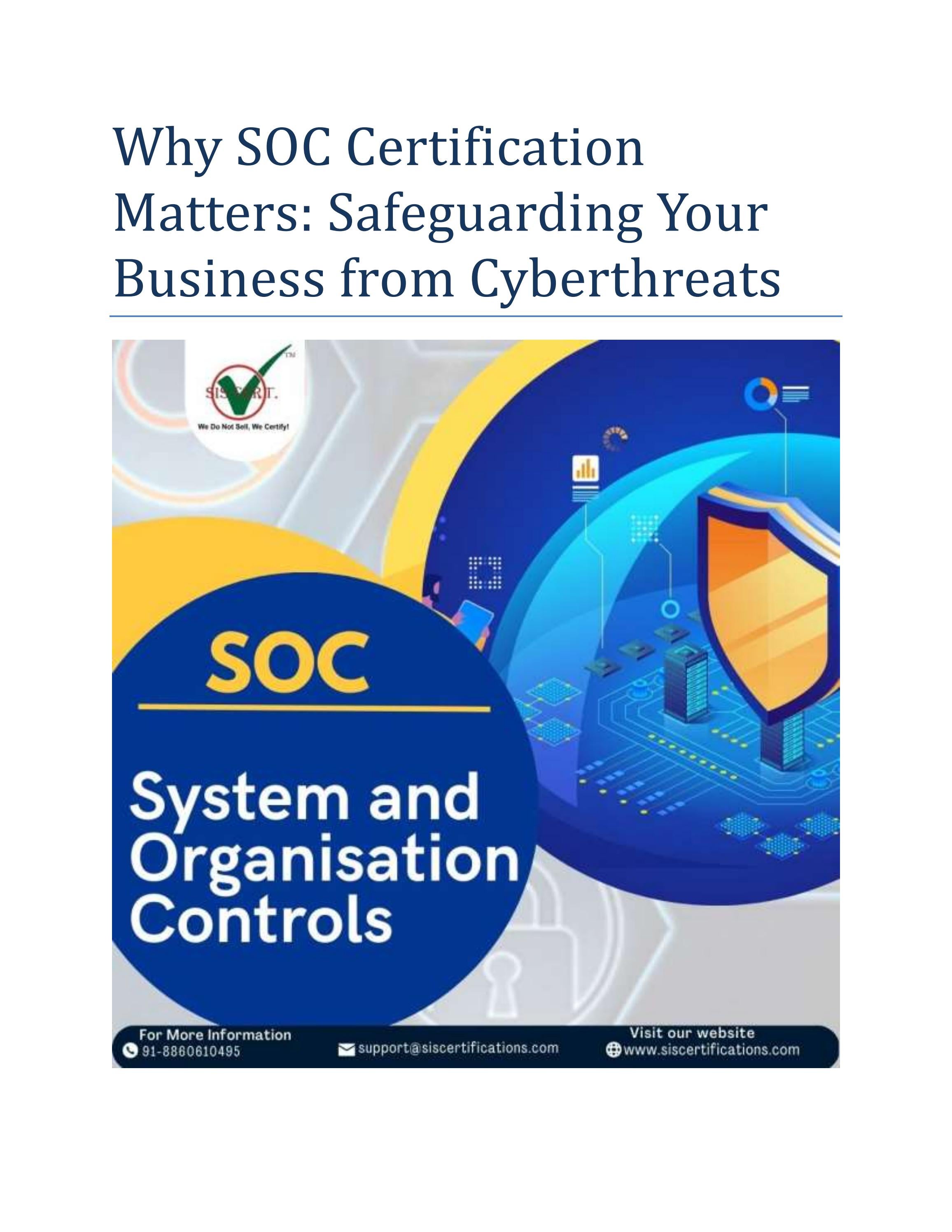 Why SOC Certification Matters: Safeguarding Your Business from ...