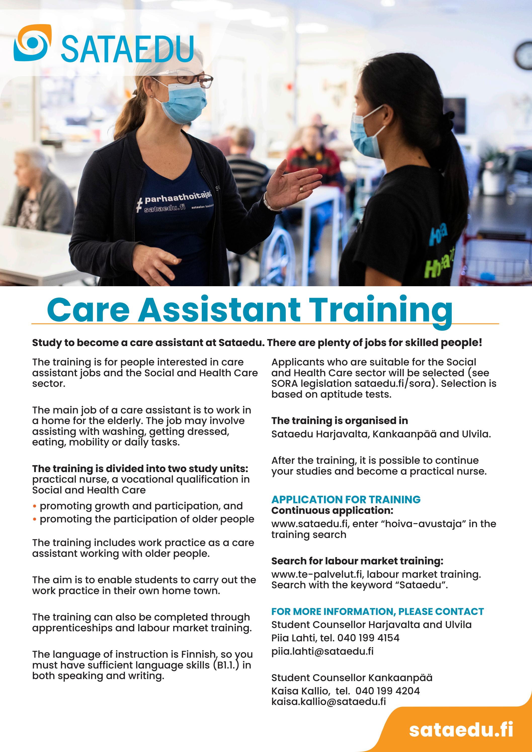Care Assistant Training Sataedu by Sataedu - Issuu