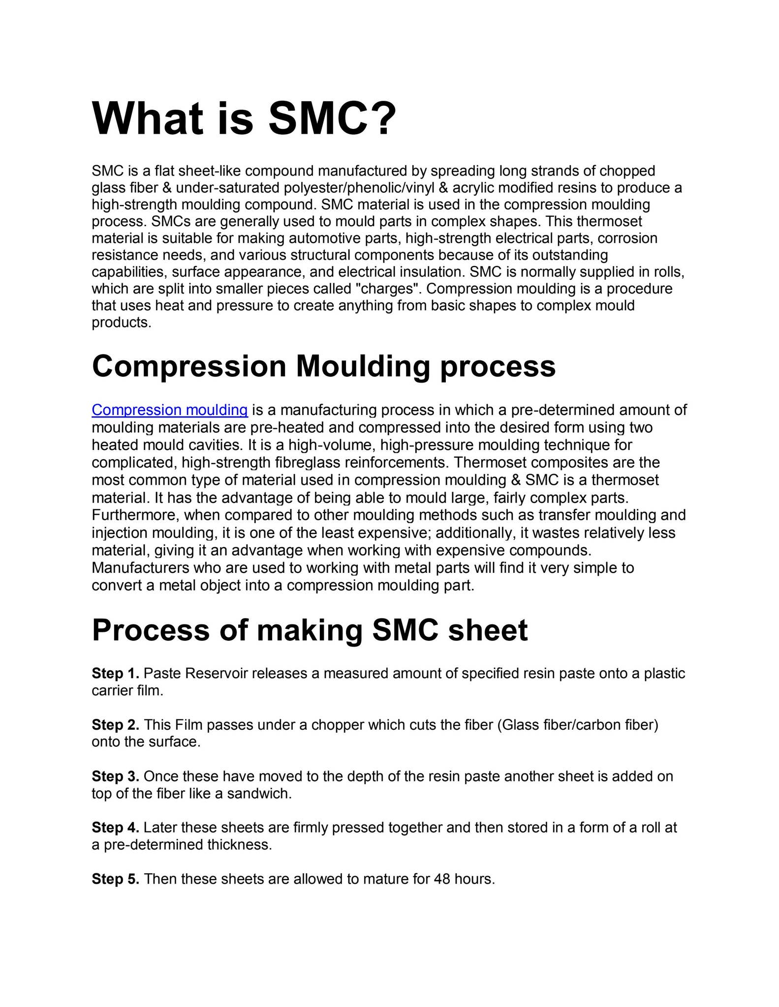 Sheet molding compound process & Compression Molding by Thriam ...