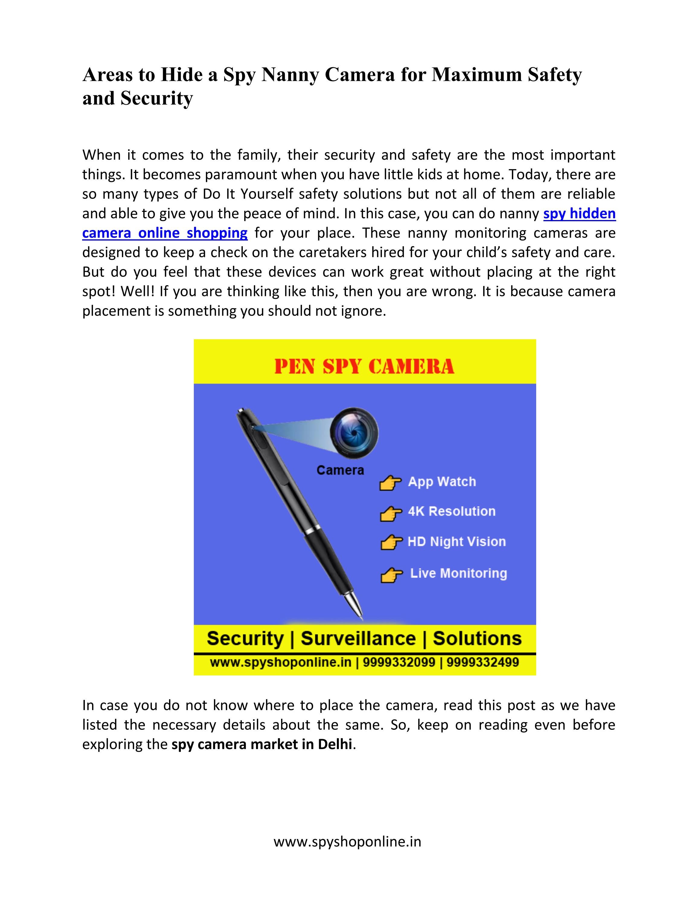 Areas to Hide a Spy Nanny Camera for Maximum Safety and Security by Spy ...