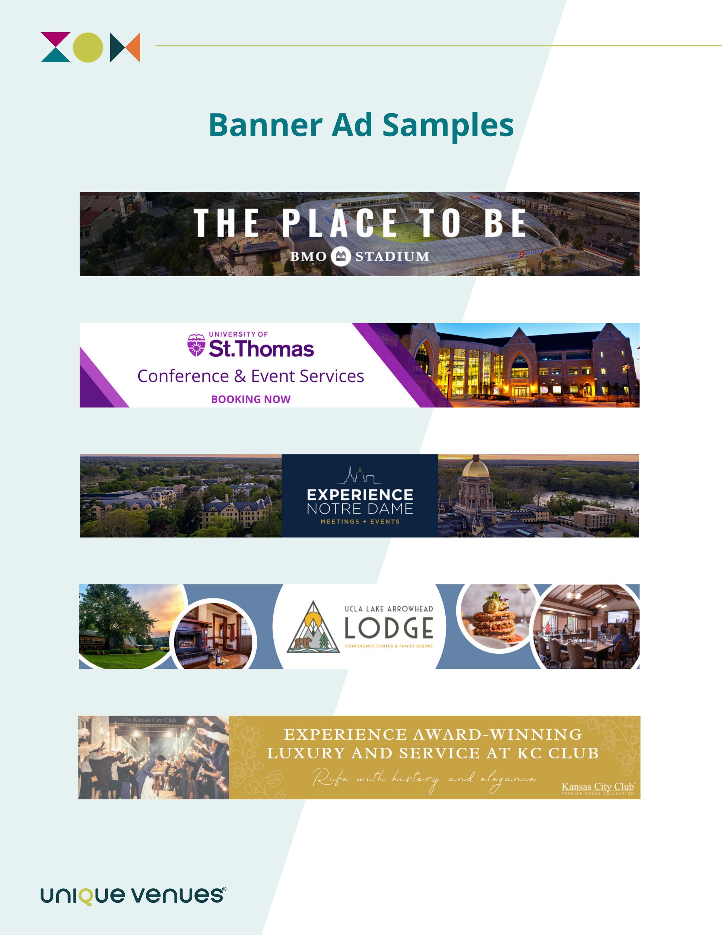 Unique Venues Banner Ad Samples by uniquevenues22 - Issuu
