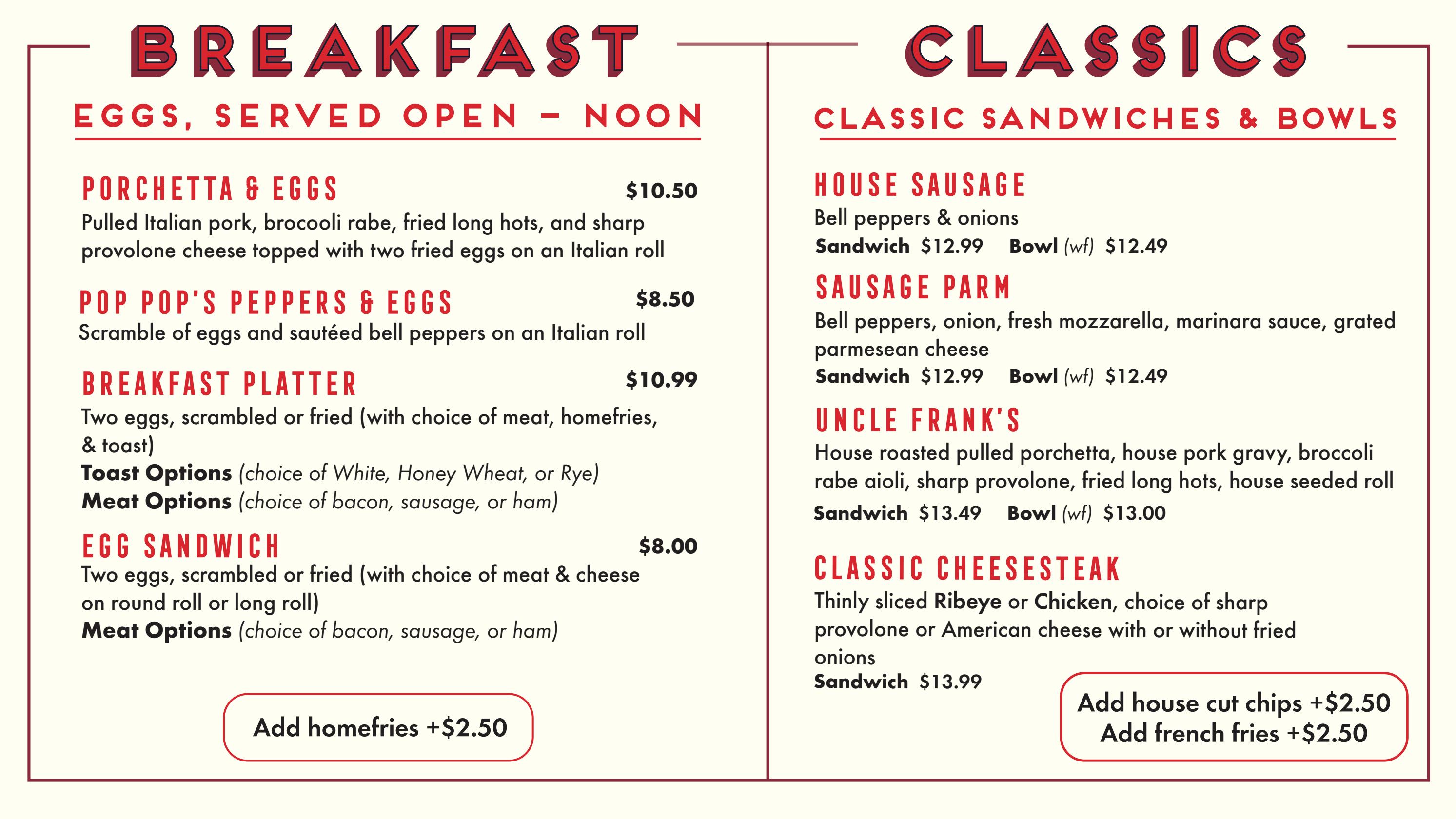 Breakfast and Hot Sandwiches Menu by CarlinosMarket - Issuu