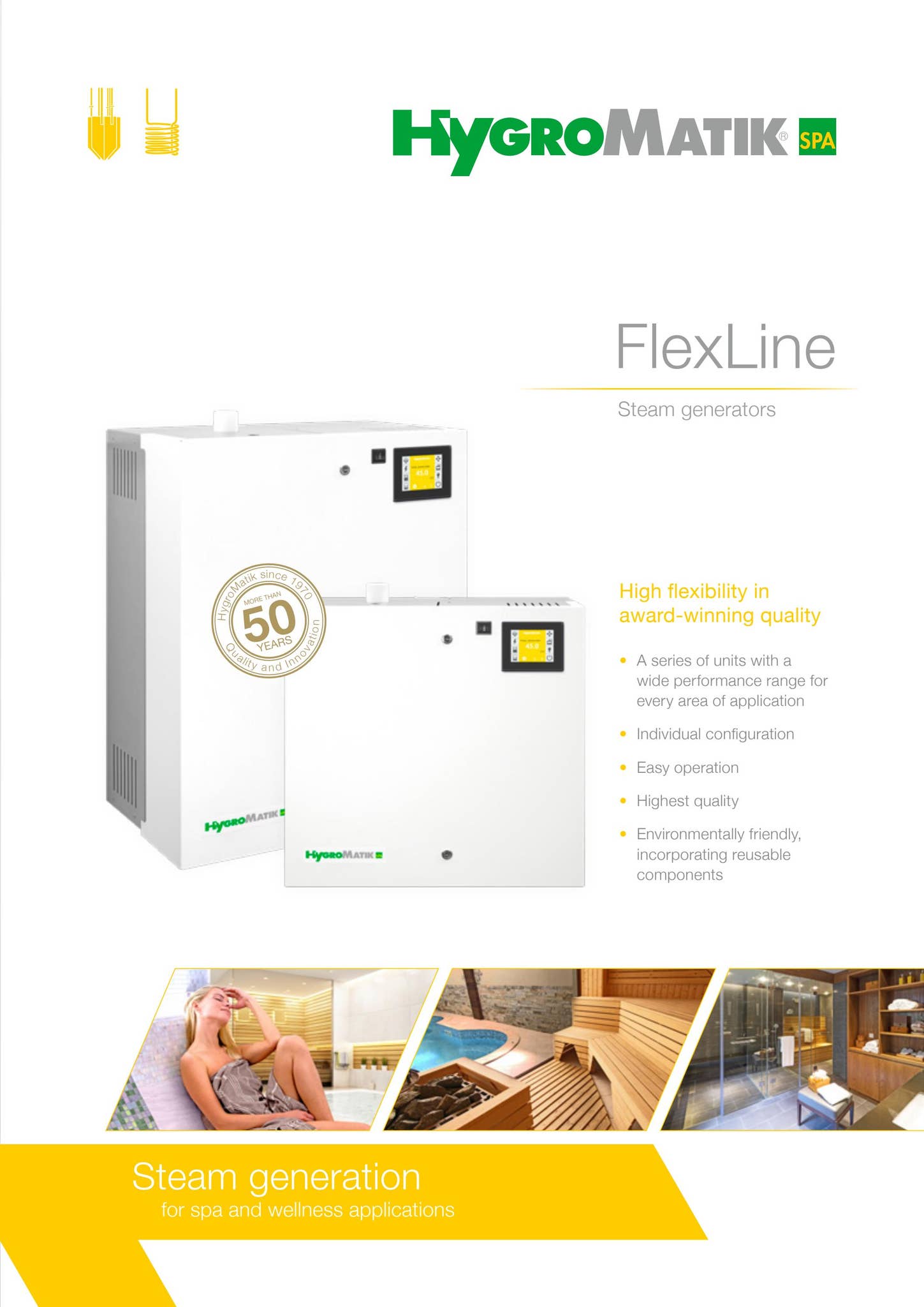 Hygromatik FlexLine Steam Generators | Garinės saunos, pirčių ...