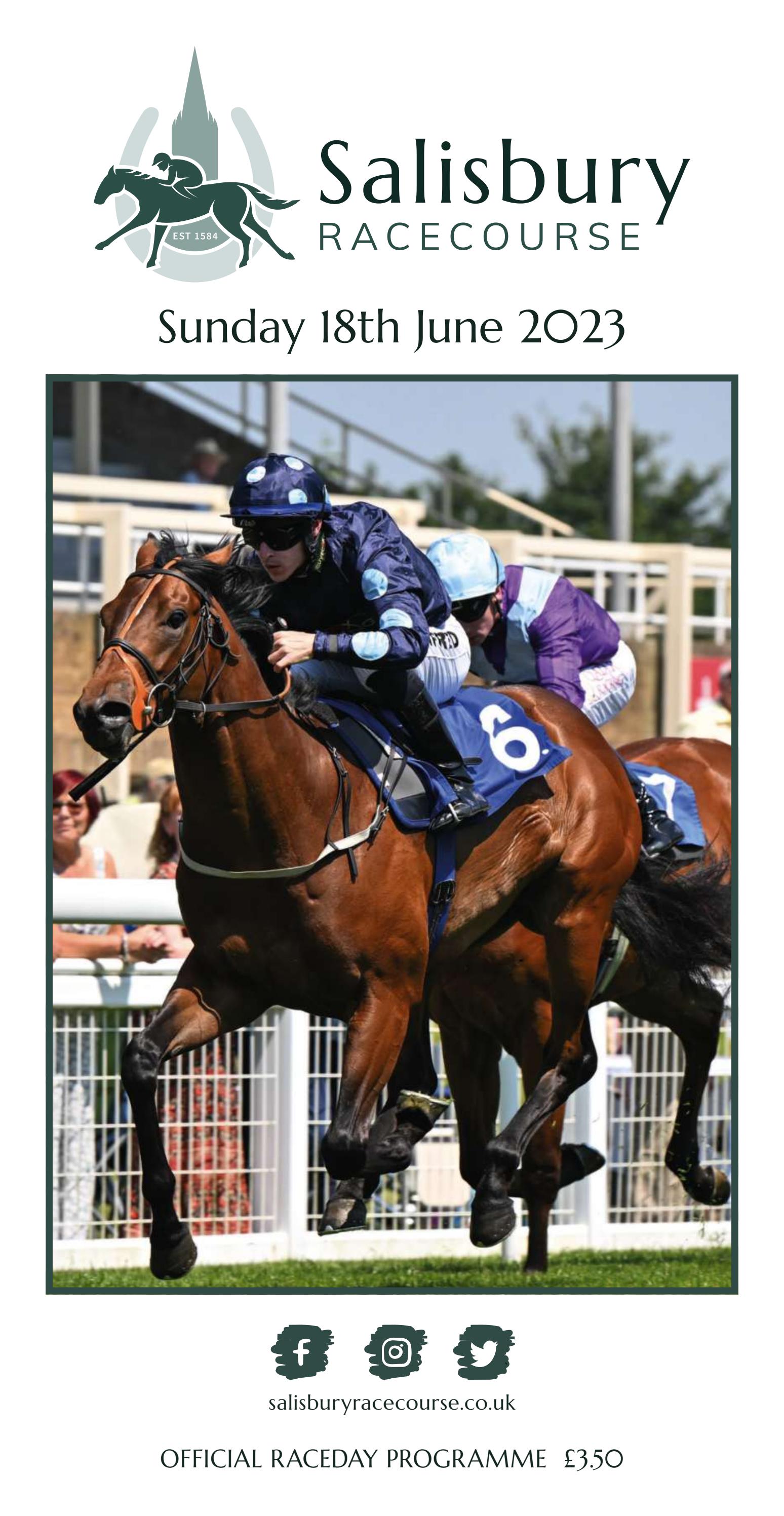 Salisbury Racecard – Sunday 18th June 2023 by Weatherbys - Issuu