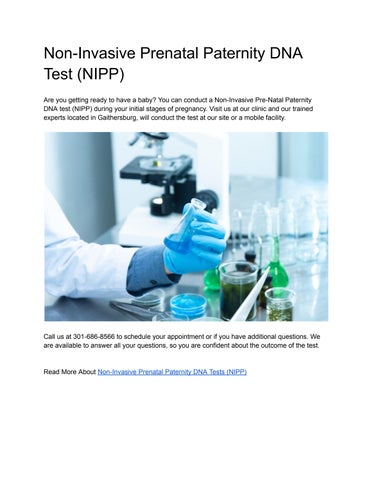 Non-Invasive Prenatal Paternity DNA Test (NIPP) by Smar Test Labs - Issuu