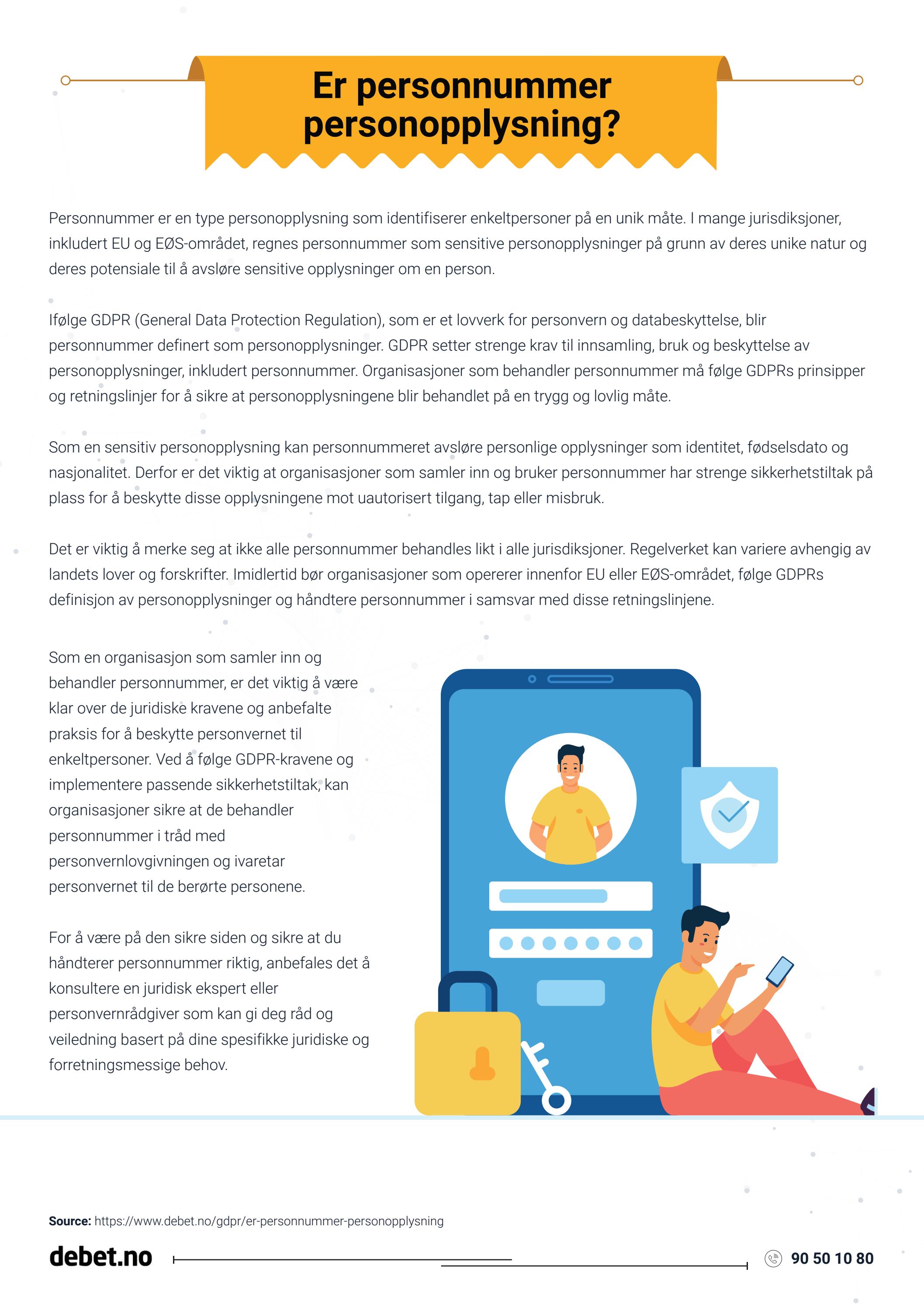 Er personnummer personopplysning? by Debet Faktura, Regnskap og Inkasso ...