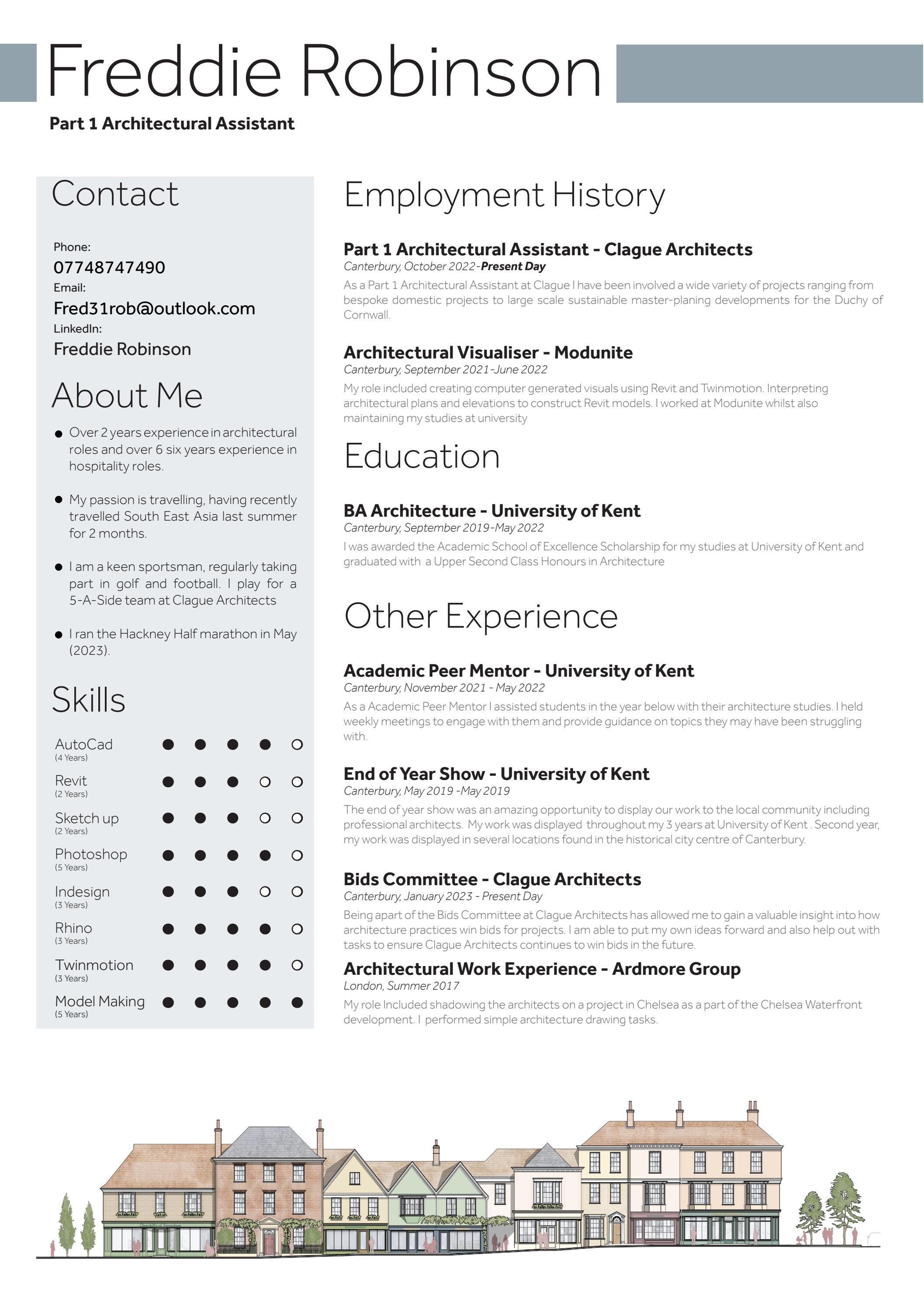 Freddie Robinson CV by FreddieRobinson - Issuu