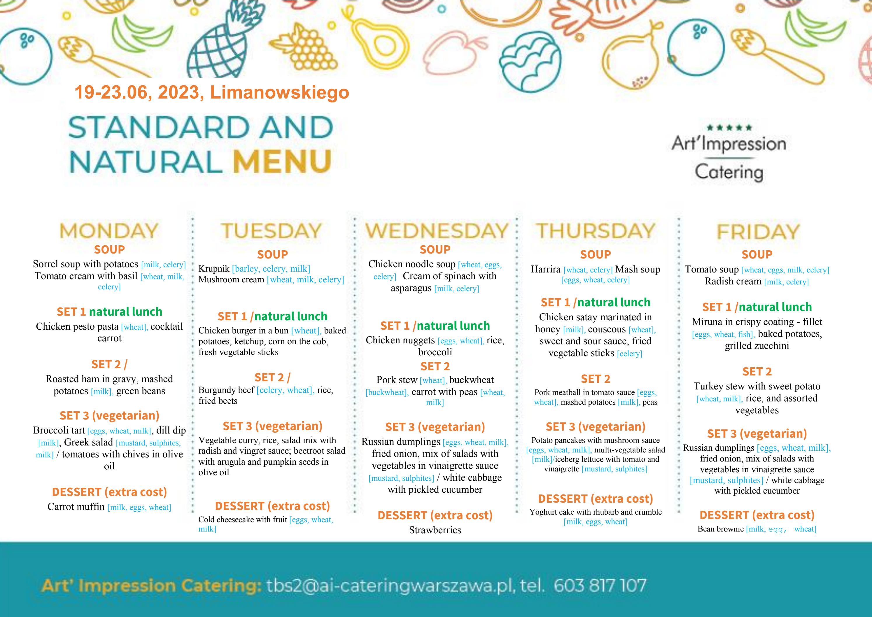Lunch Menu LIM by The British School Warsaw - Issuu