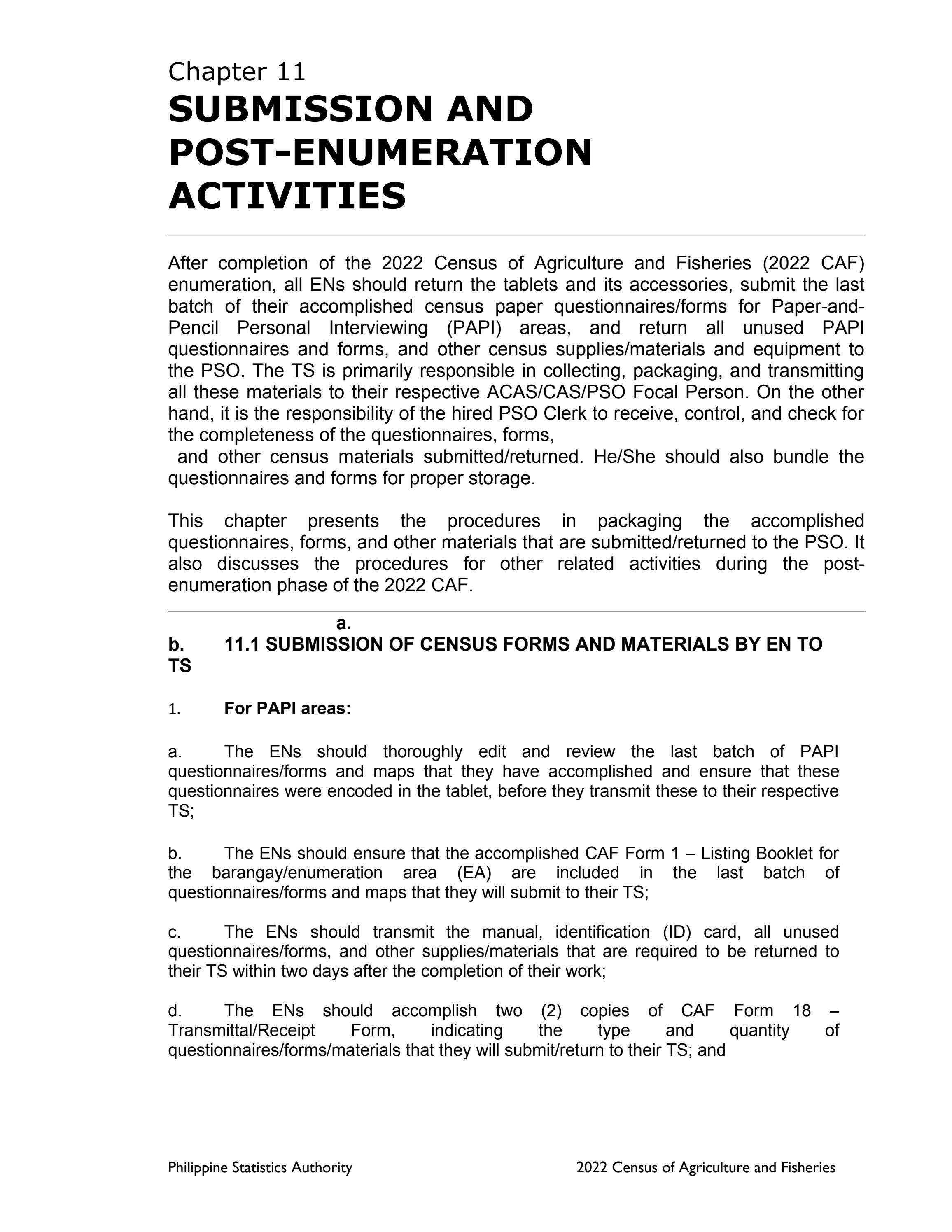 FOM Chapter 11 - Submission and Post-Enumeration Activities by LearnPH - Issuu