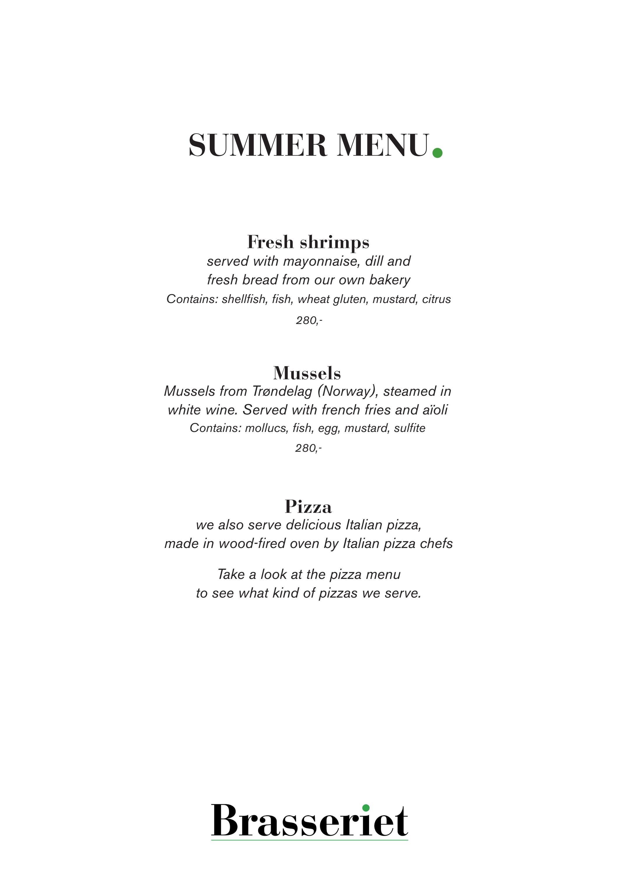 Thon Hotel Svolvær - Brasseriet - Summer menu - EN by Olav Thon Gruppen ...