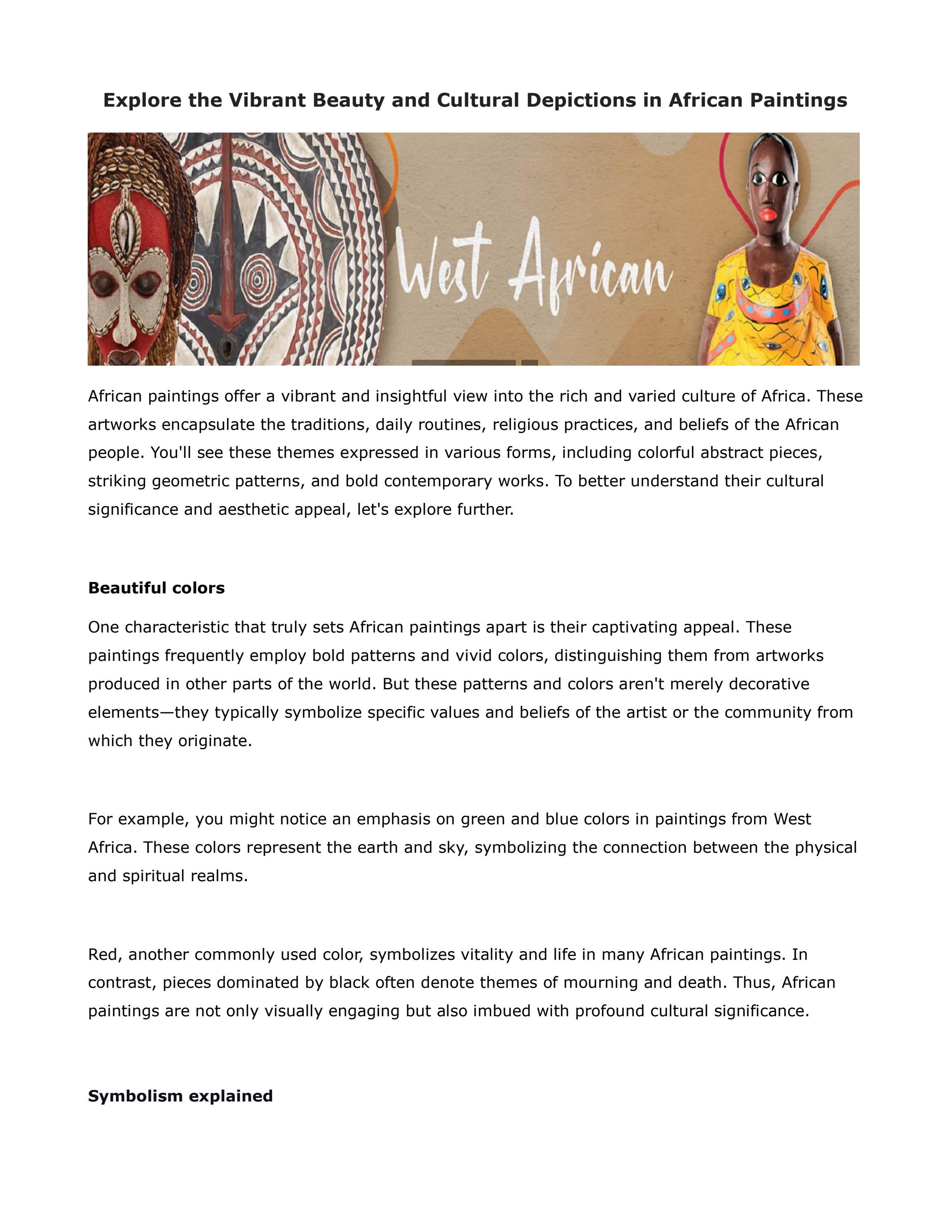 West African Culture And Daily Life