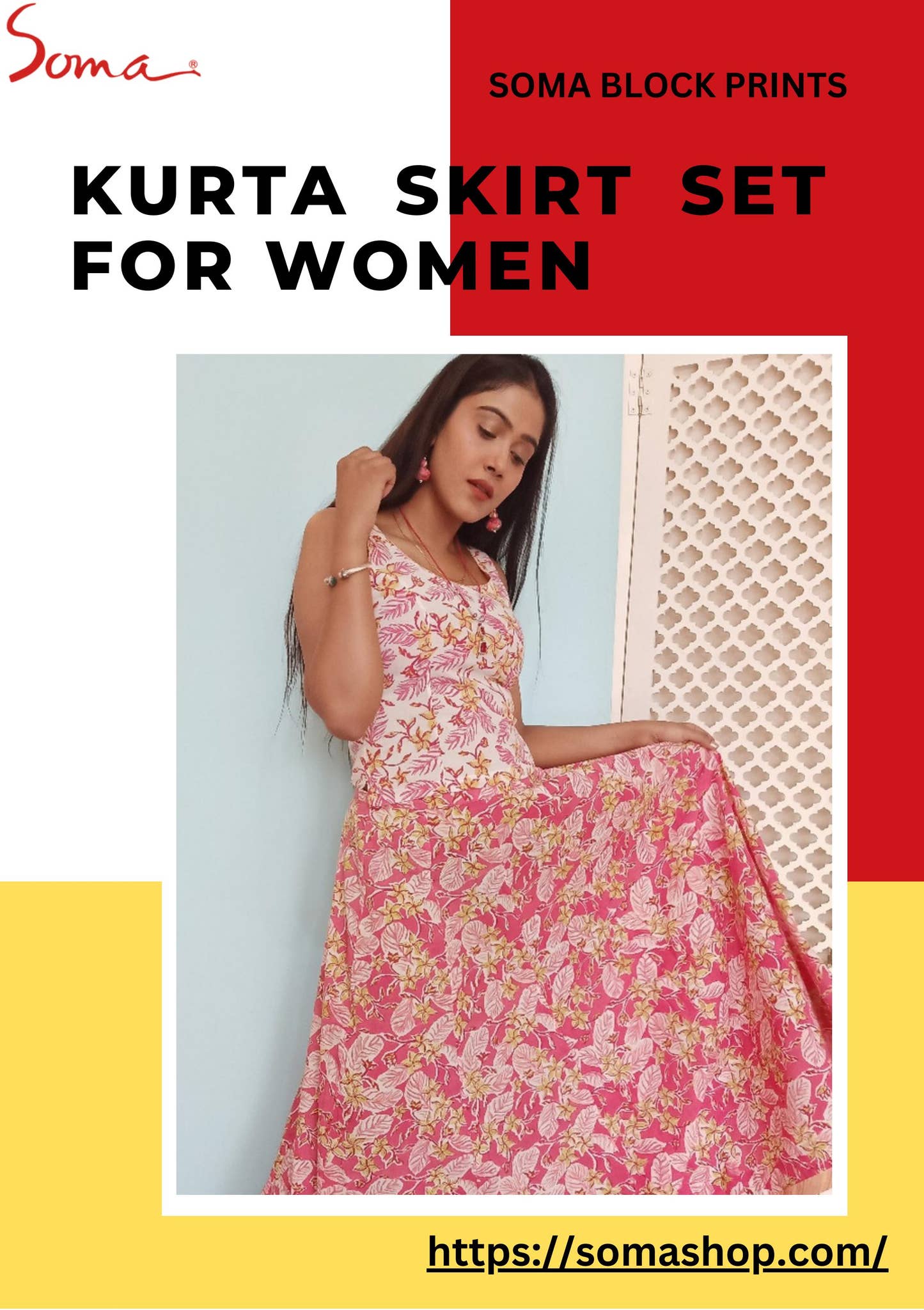 Find High Quality Pure Cotton Ghagra Skirt by SomaShopBlockPrints - Issuu