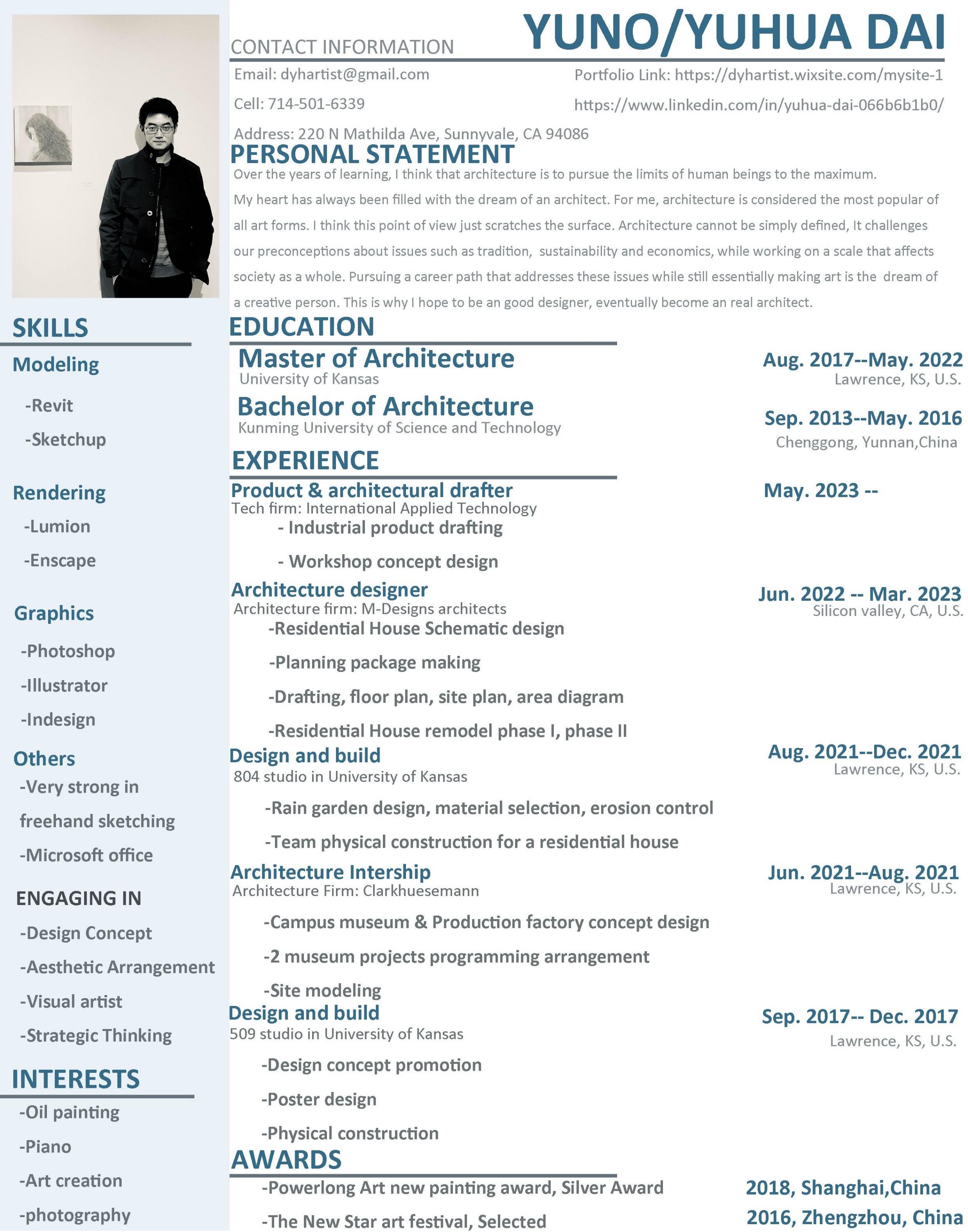 Resume by Yuhua Dai - Issuu