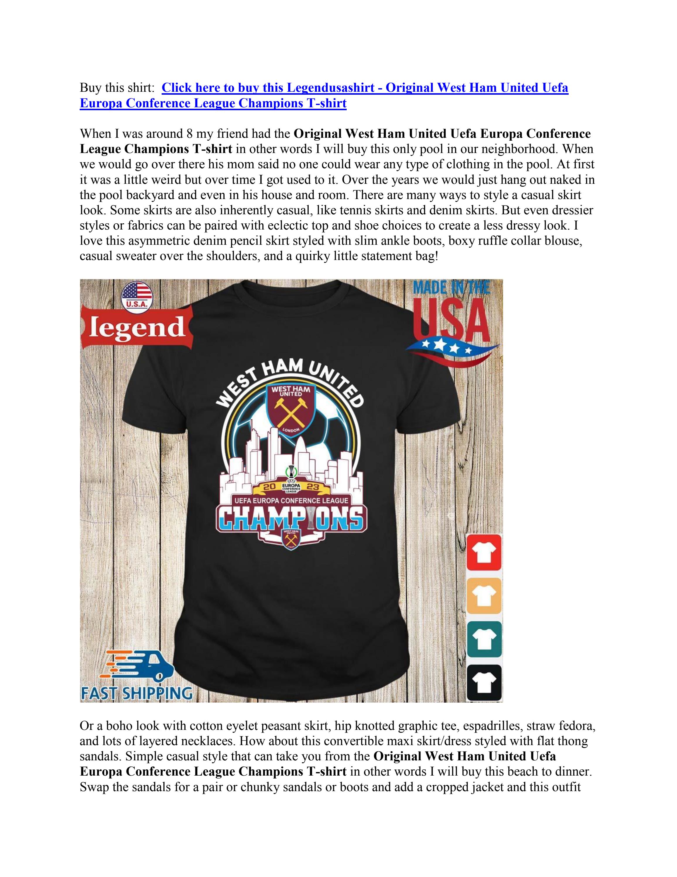 Legendusashirt - Original West Ham United Uefa Europa Conference League ...