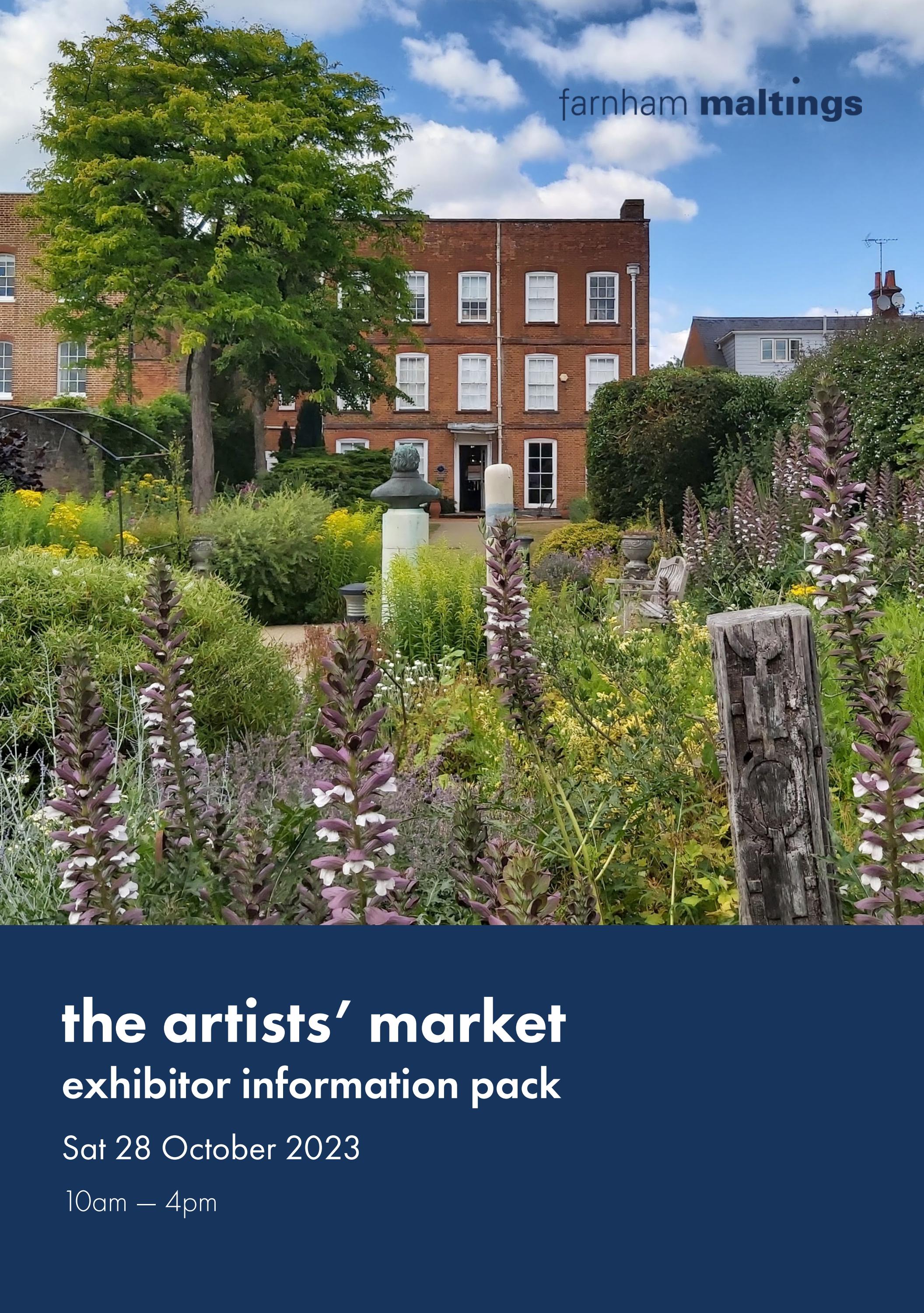 the artists' market exhibitor information pack 2023 by farnham maltings - Issuu