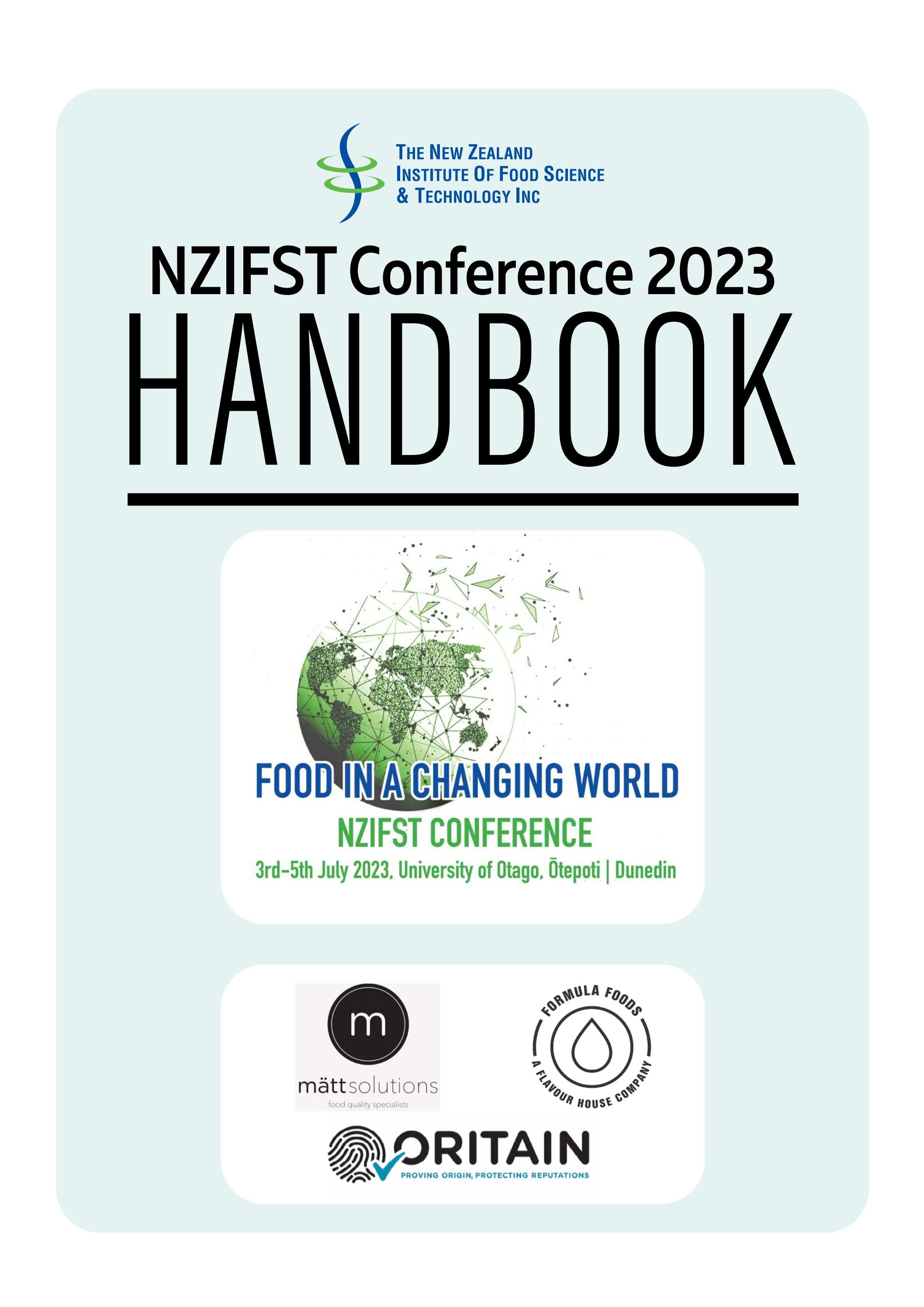 Delegate Handbook for NZIFST Conference 2023 by NZ Institute of Food ...
