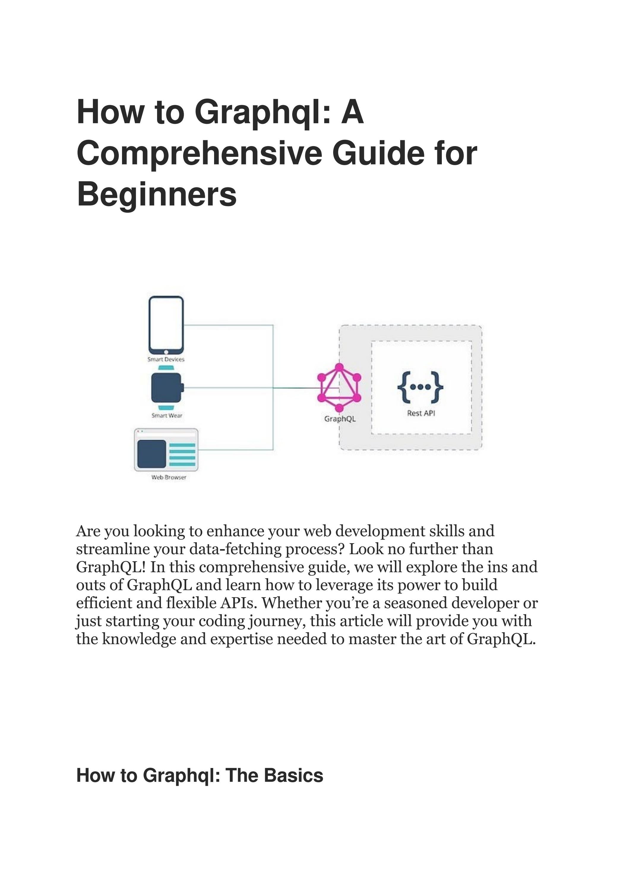 How To Graphql A Comprehensive Guide For Beginners By Jimmycexar Issuu