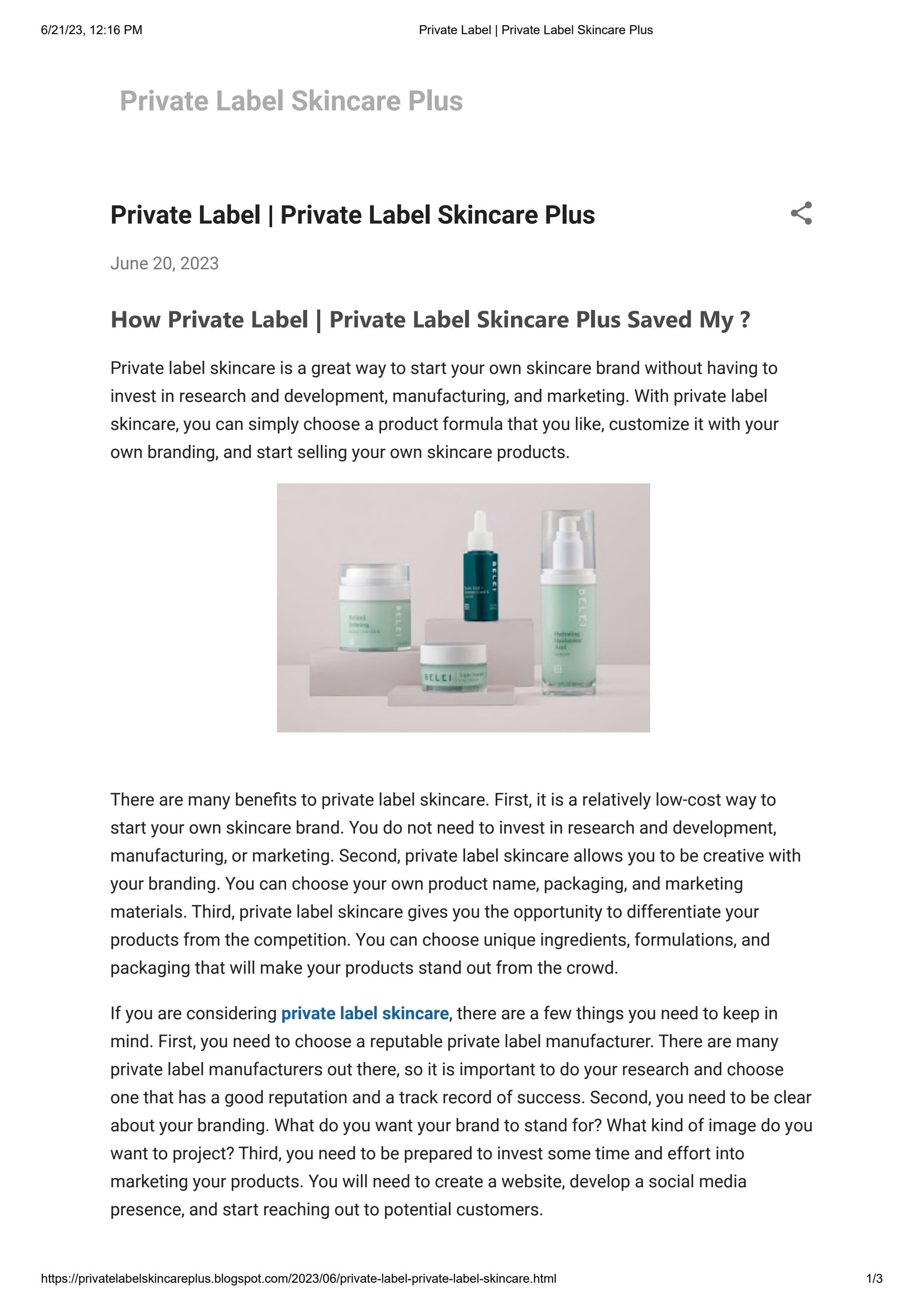Private Label | Private Label Skincare Plus by Private Label - Issuu