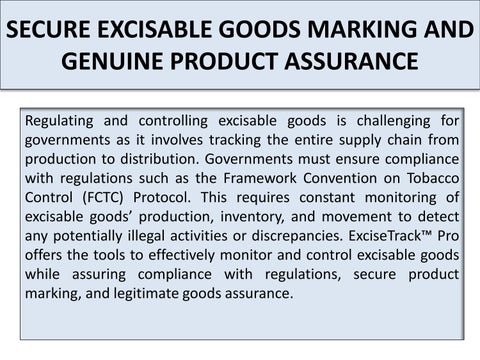 SECURE PRODUCT MARKING AND ASSURANCE OF LEGITIMATE GOODS WITH ...