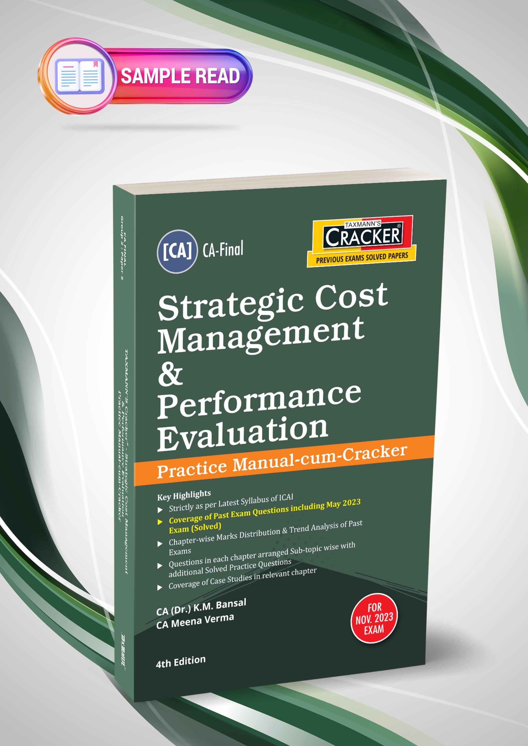 Taxmann's Strategic Cost Management & Performance Evaluation (SCM & PE/SCMPE) | CRACKER by ...