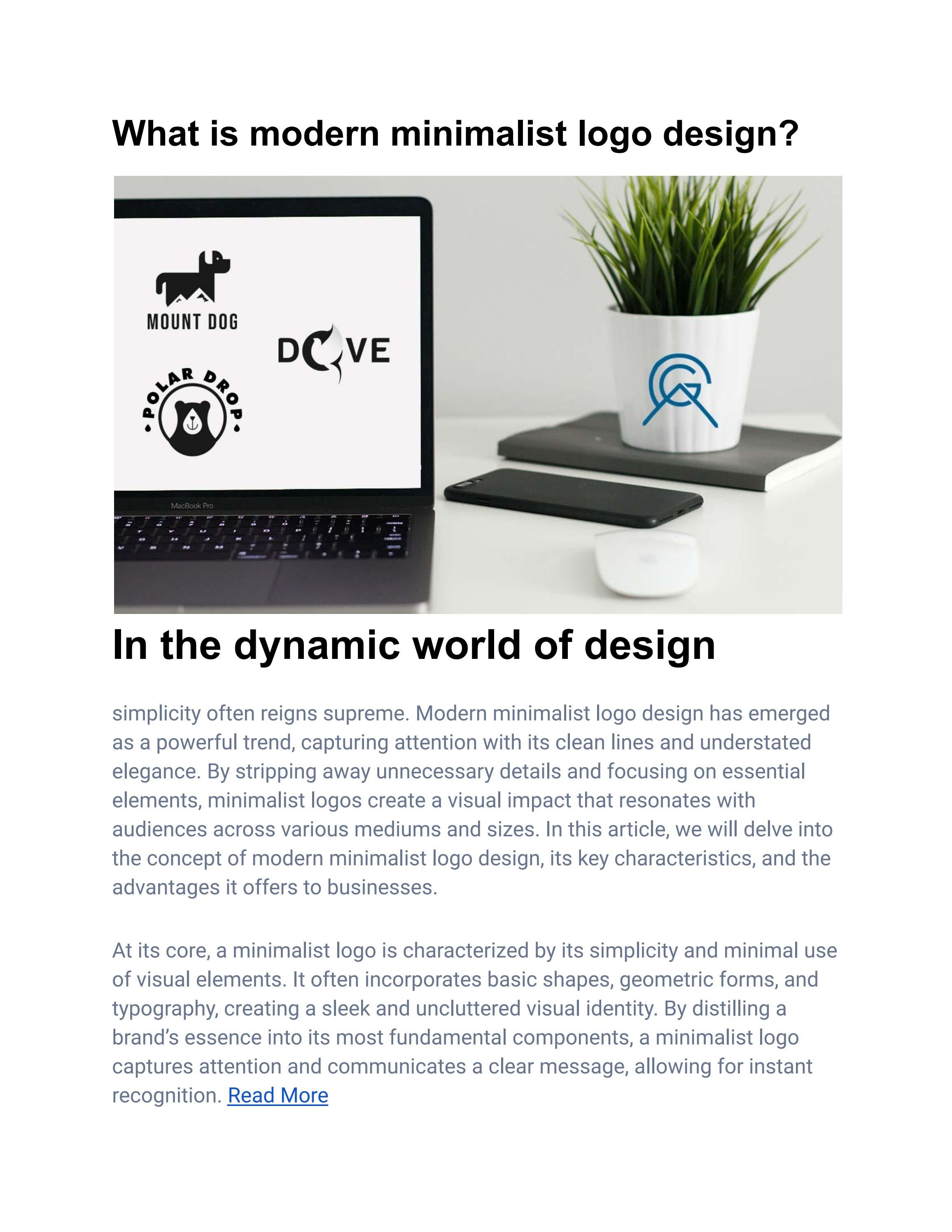 What is modern minimalist logo design? by gig visit - Issuu