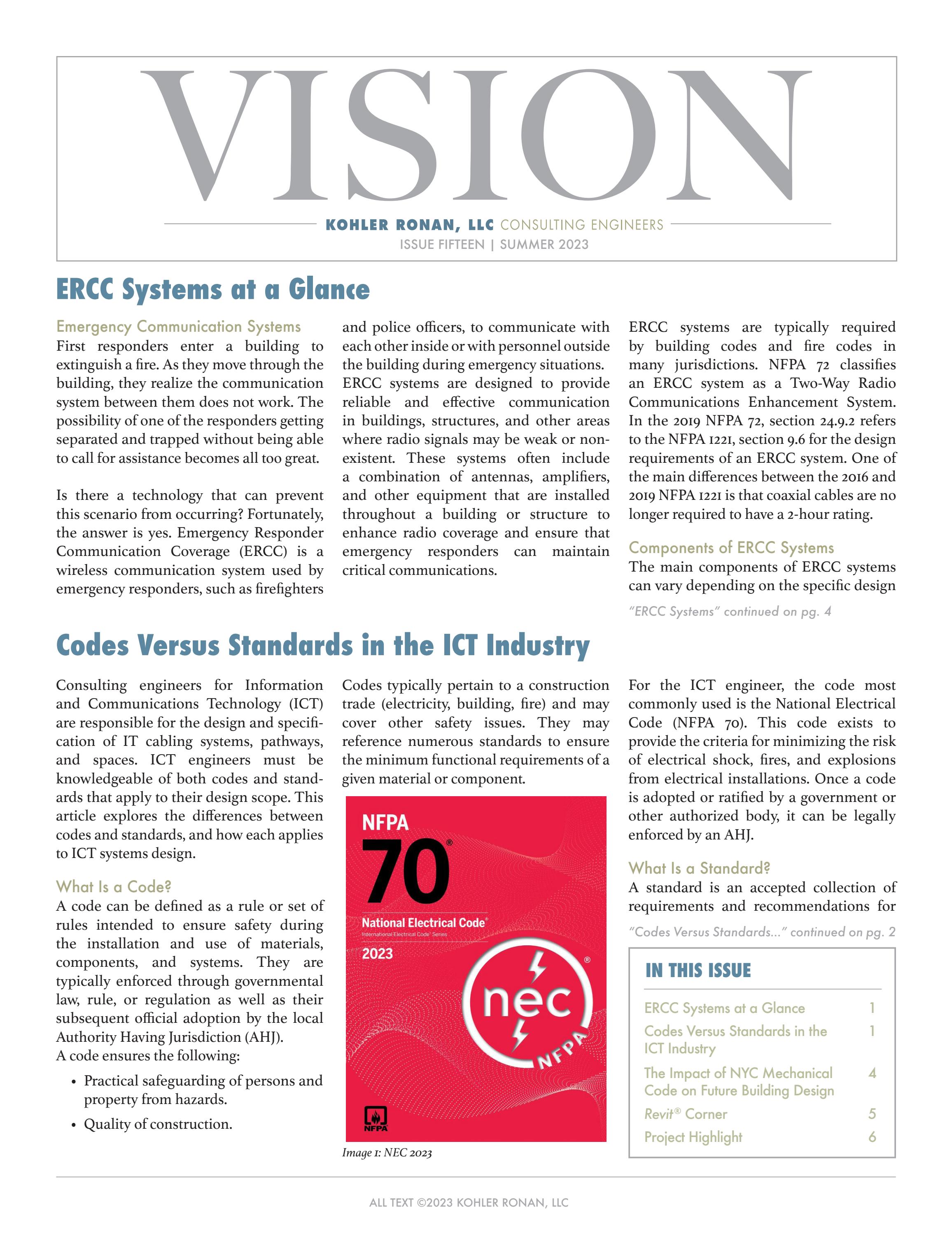Summer 2023, Vision Issue 15: ERCC Systems at a Glance by Kohler Ronan ...