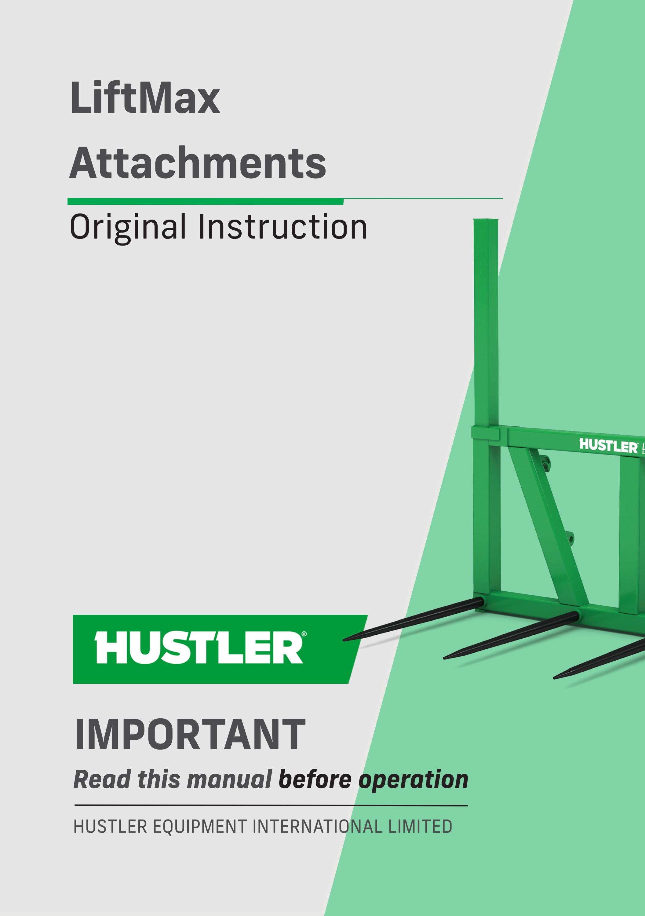 LiftMax Instruction Manual by Hustler Equipment - Issuu