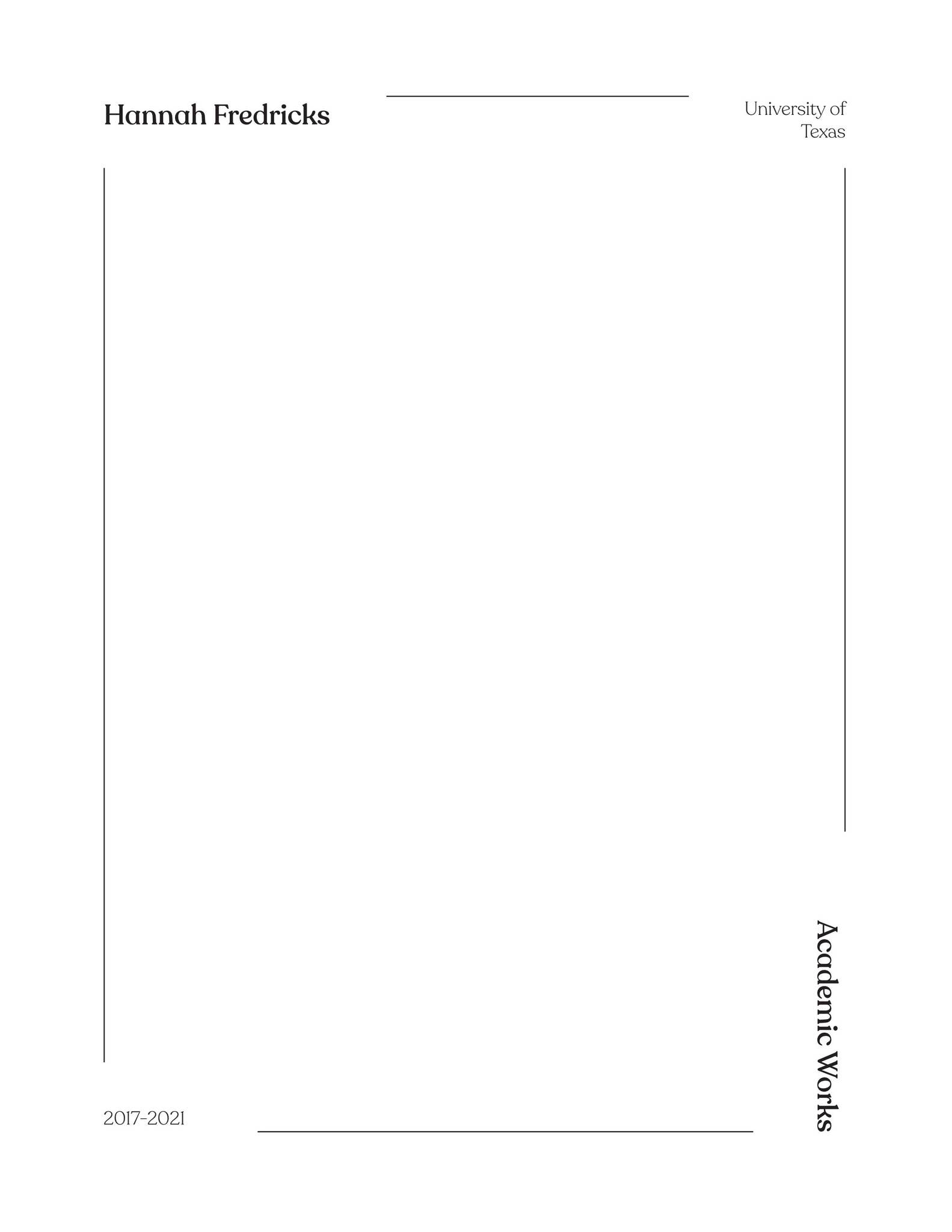 Academic Work Sample - 2023 by Hannah George Fredricks - Issuu