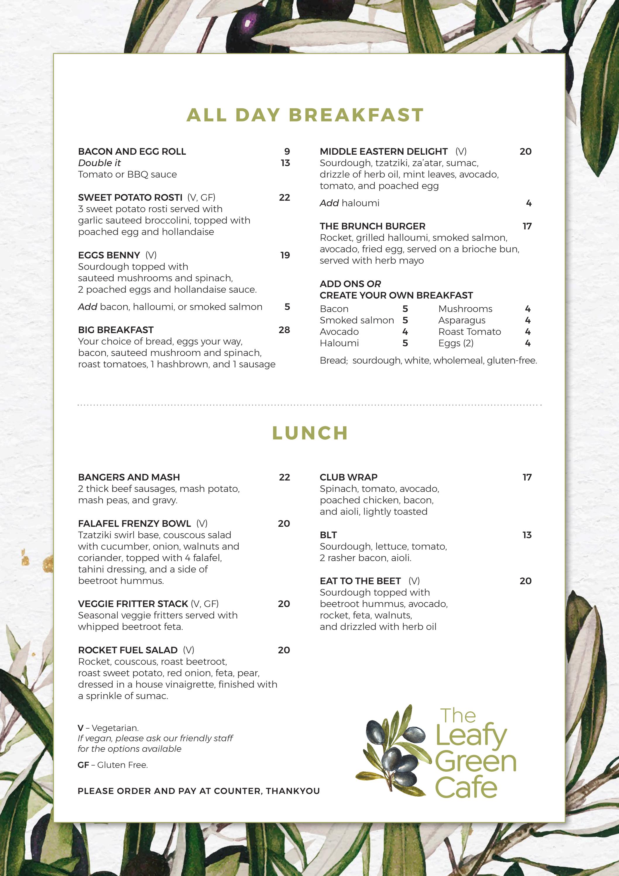 The Leafy Green Cafe Menu by Gro Australia - Issuu