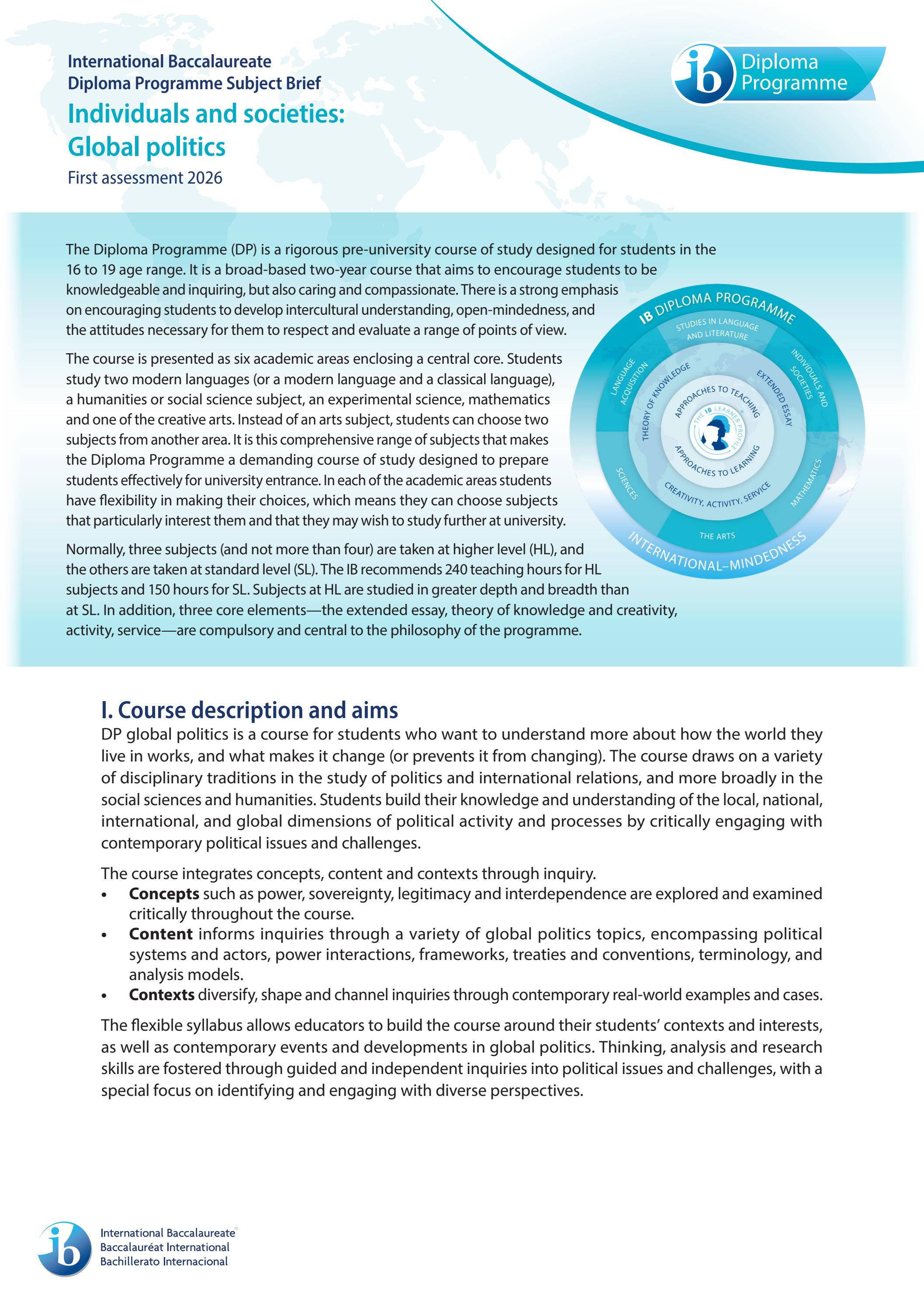 Global Politics Standard Level and Higher Level (IB) by Presbyterian ...