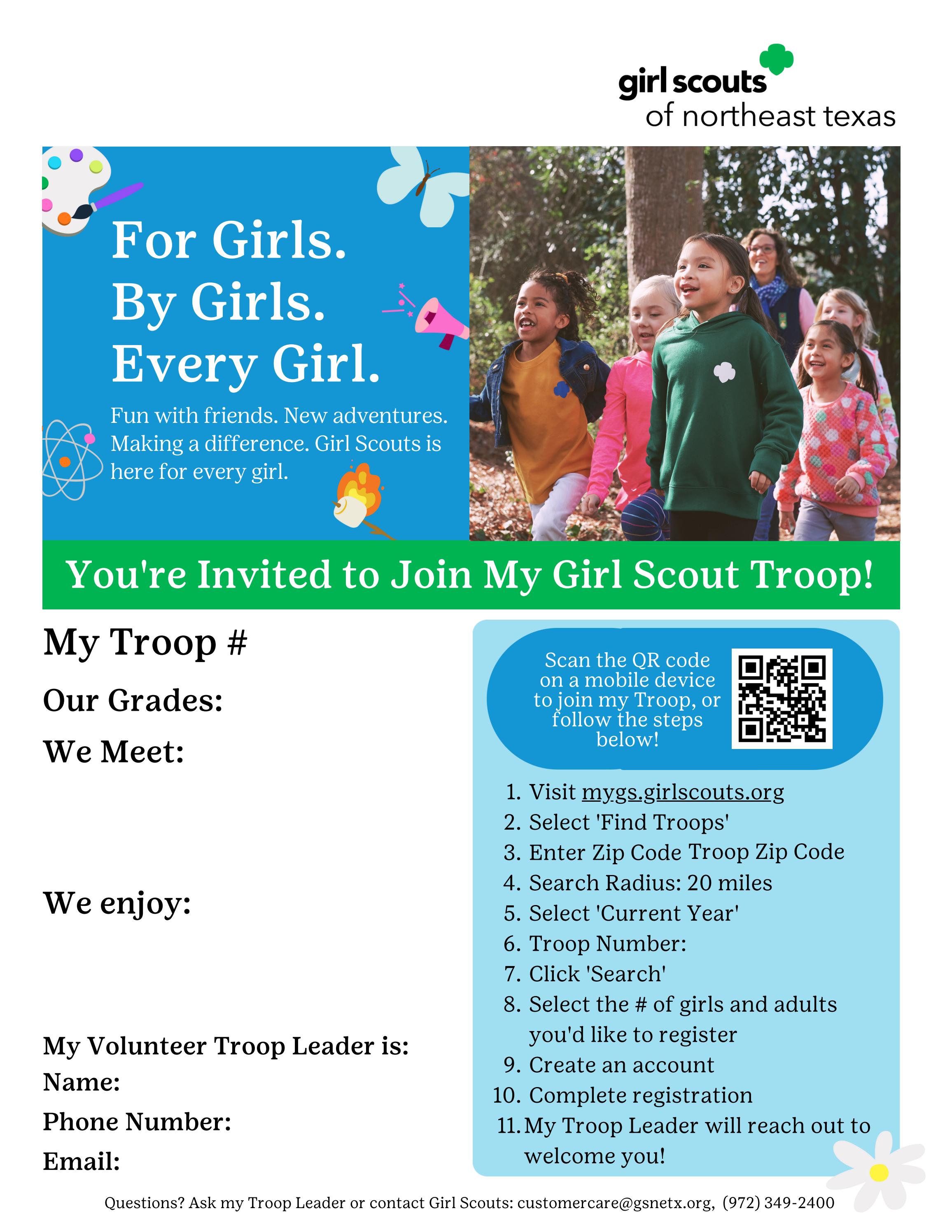 Join My Troop Flyer by Girl Scouts of Northeast Texas - Issuu