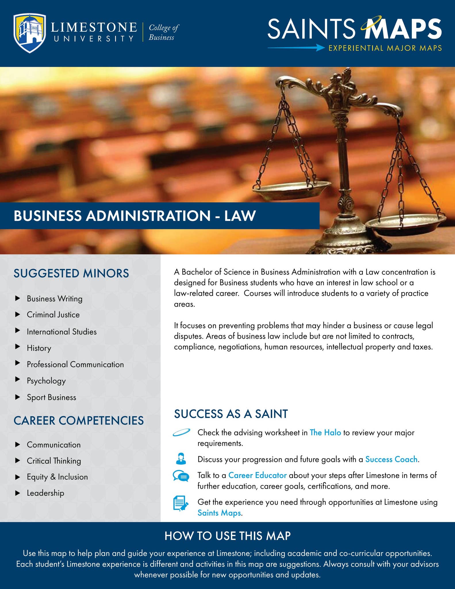 Saints Maps - Business/Law by Limestone University - Issuu
