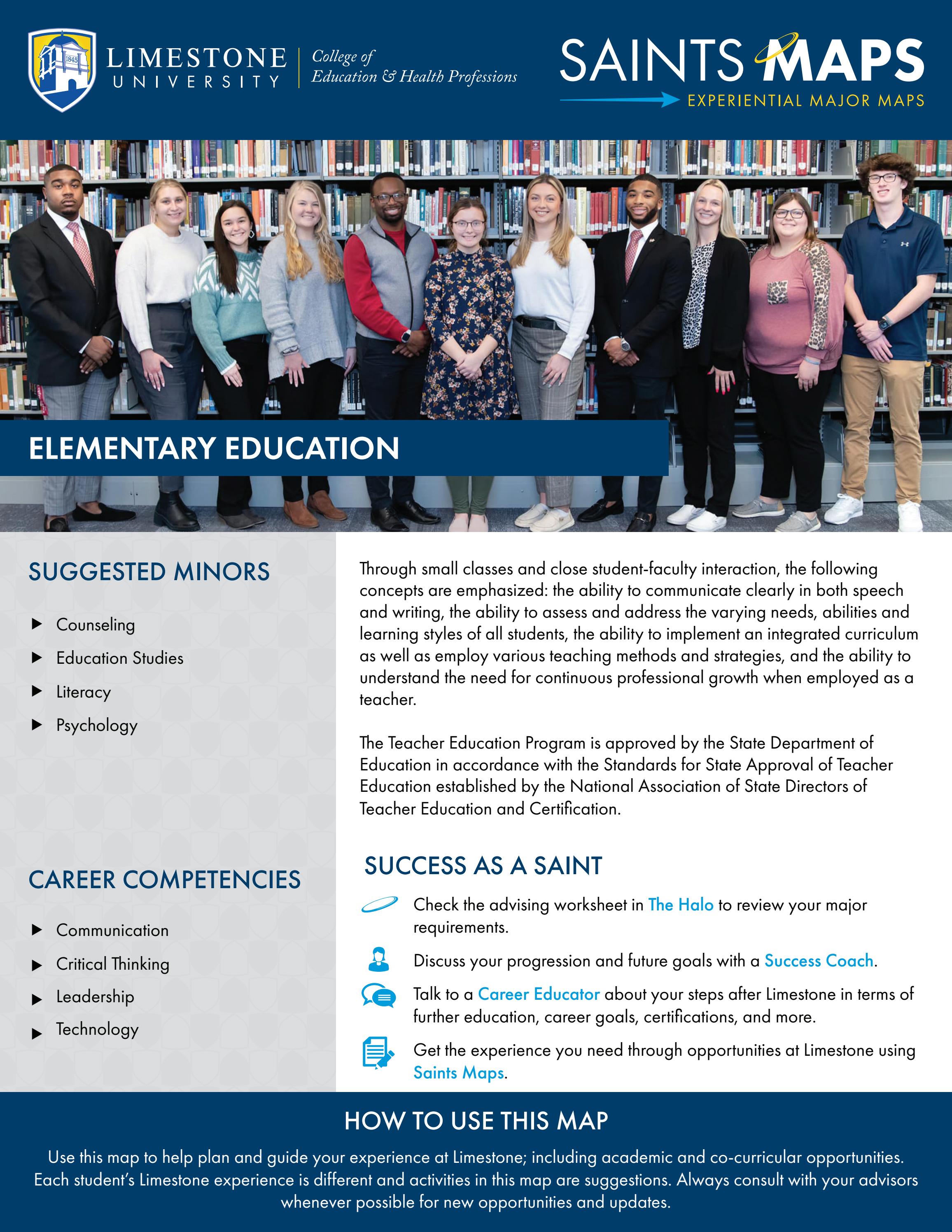 Saints Maps - Elementary Education by Limestone University - Issuu