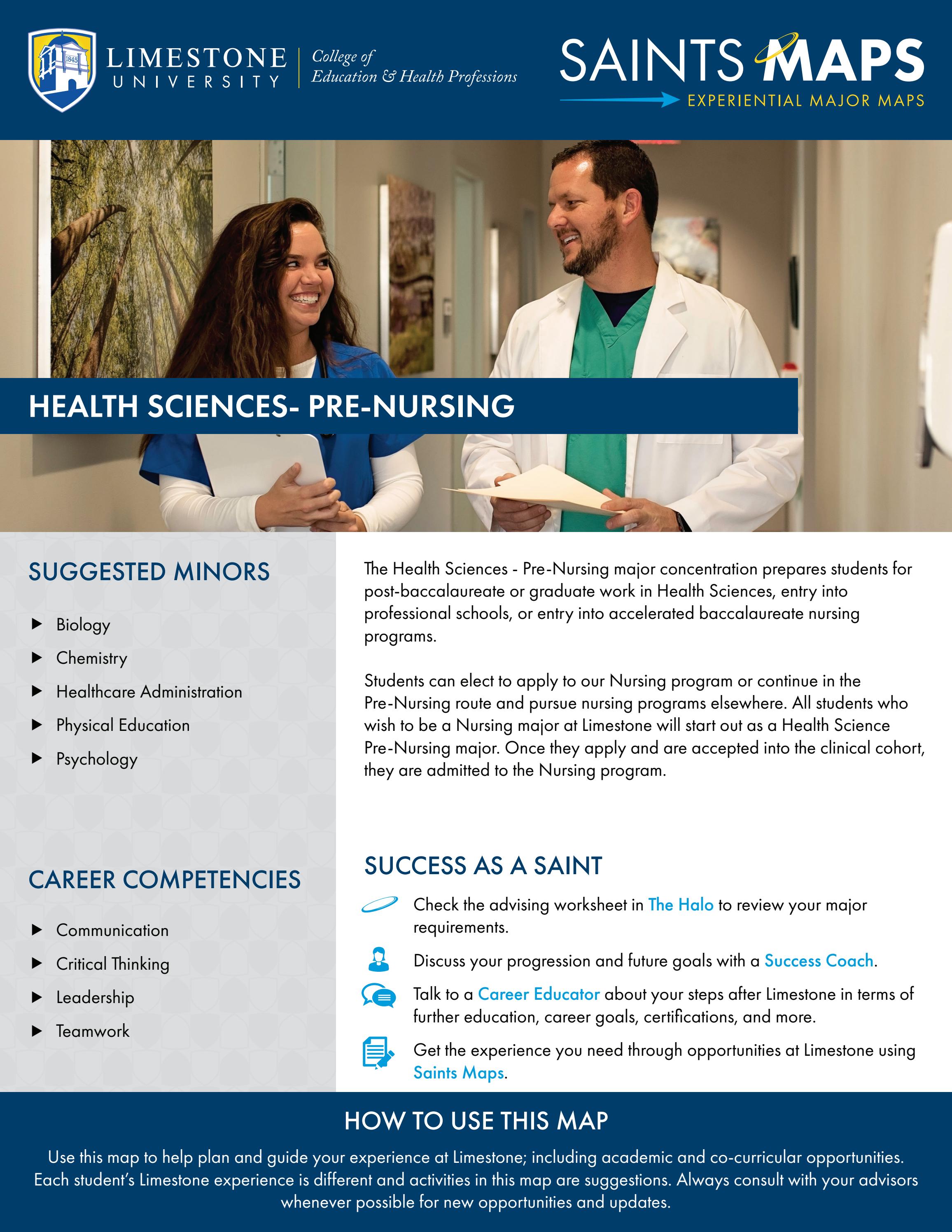 Saints Maps - Health Sciences/Pre-Nursing by Limestone University - Issuu