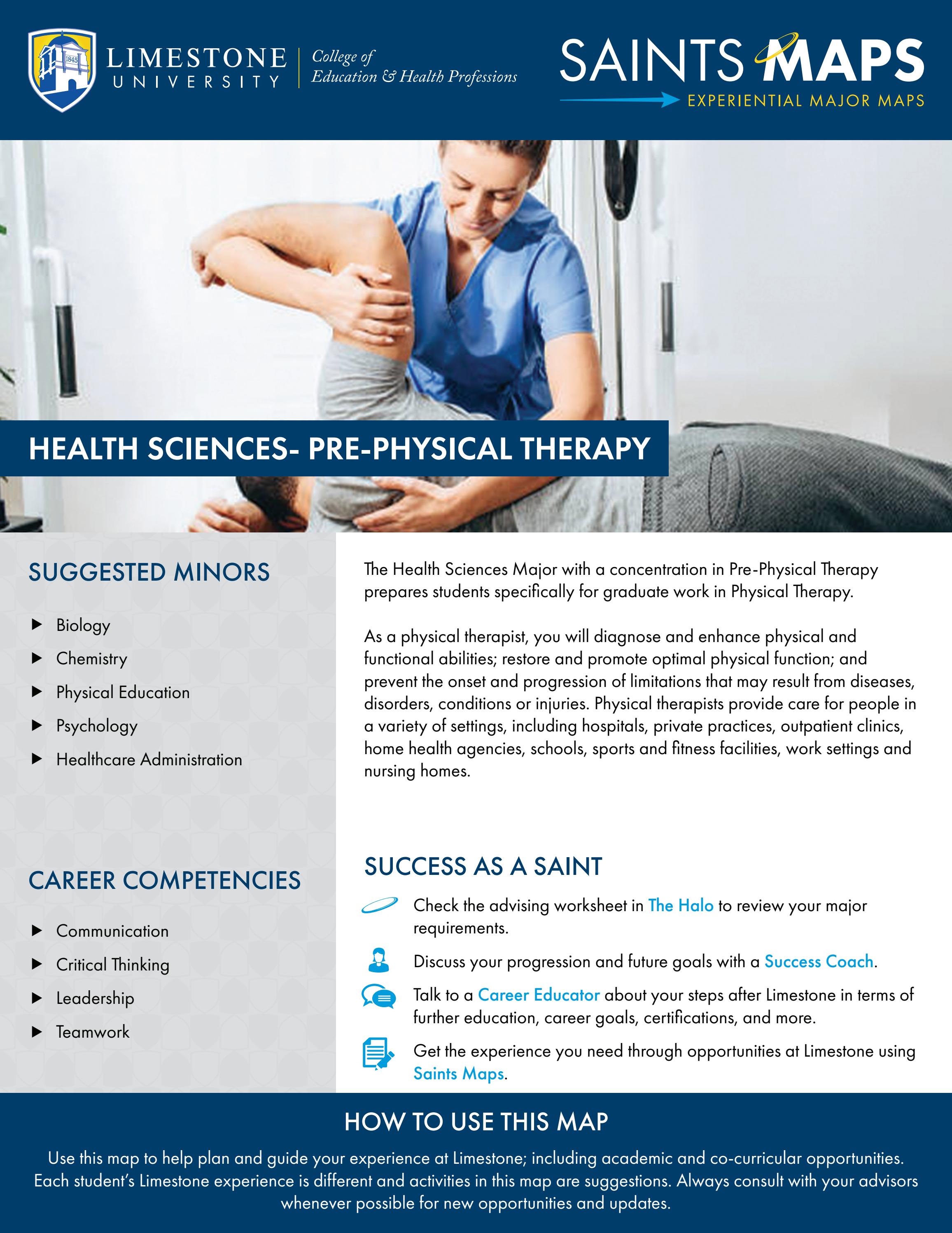 Saints Maps - Health Sciences/Pre-Physical Therapy by Limestone ...