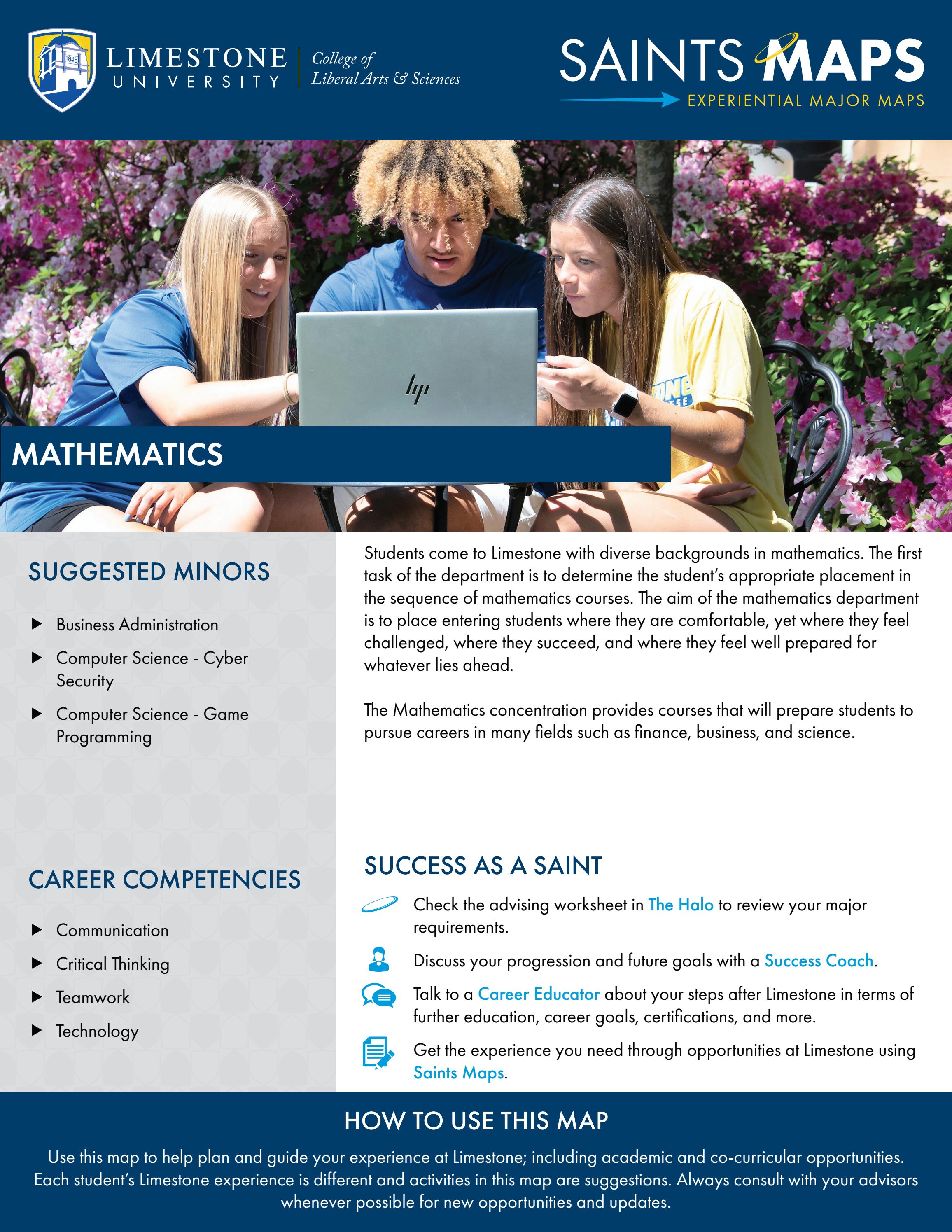 Saints Maps - Mathematics by Limestone University - Issuu