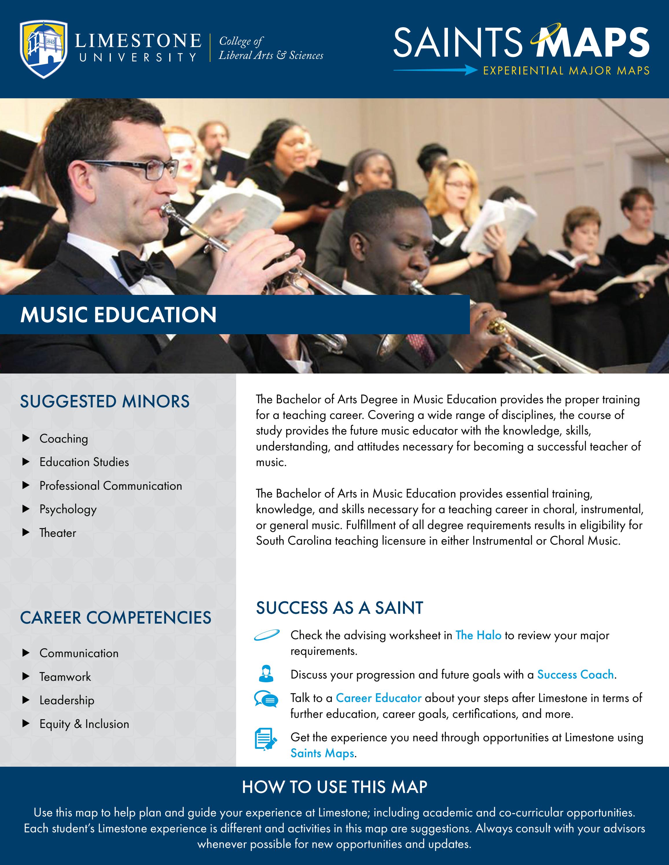 Saints Maps - Music Education by Limestone University - Issuu