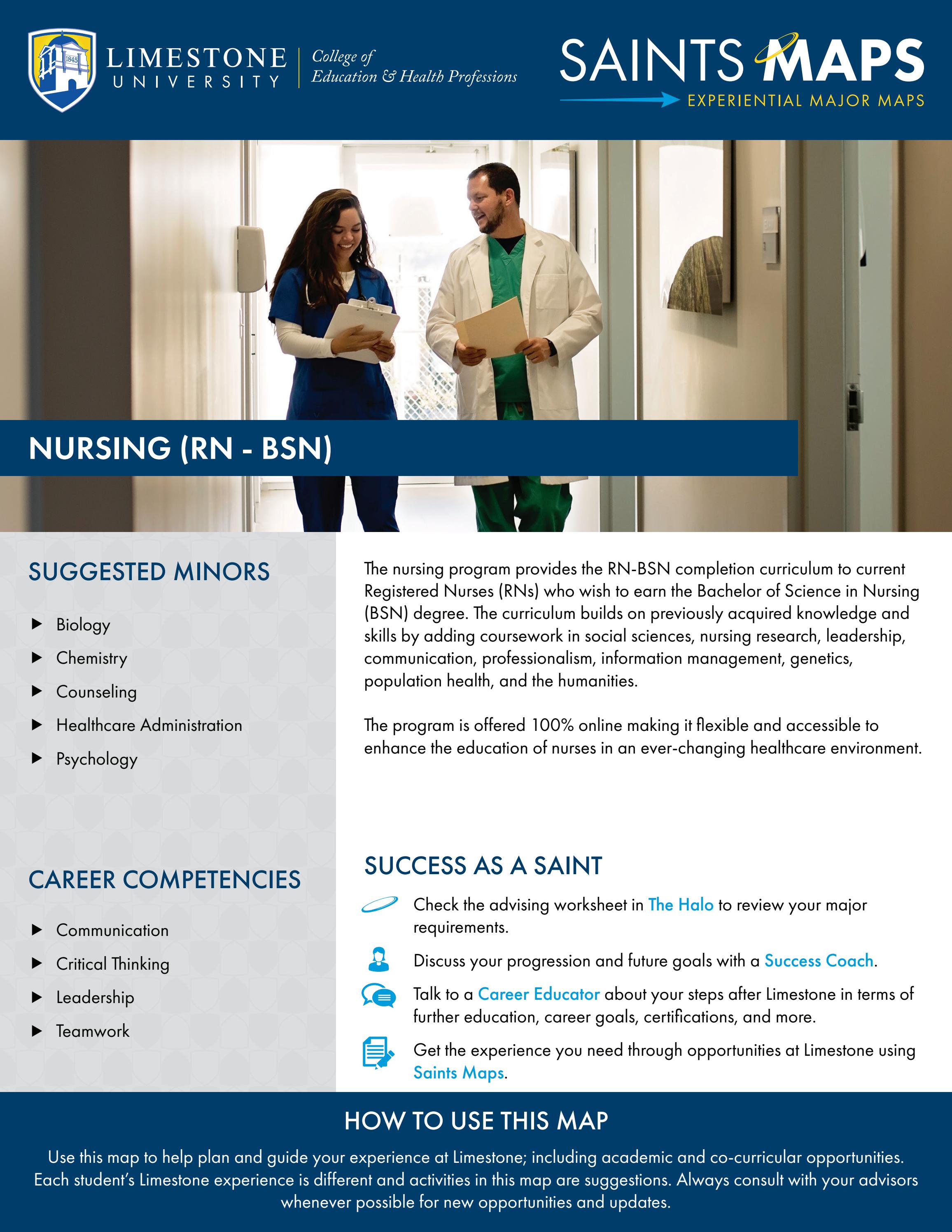 Saints Maps - Nursing (BN - RSN) by Limestone University - Issuu