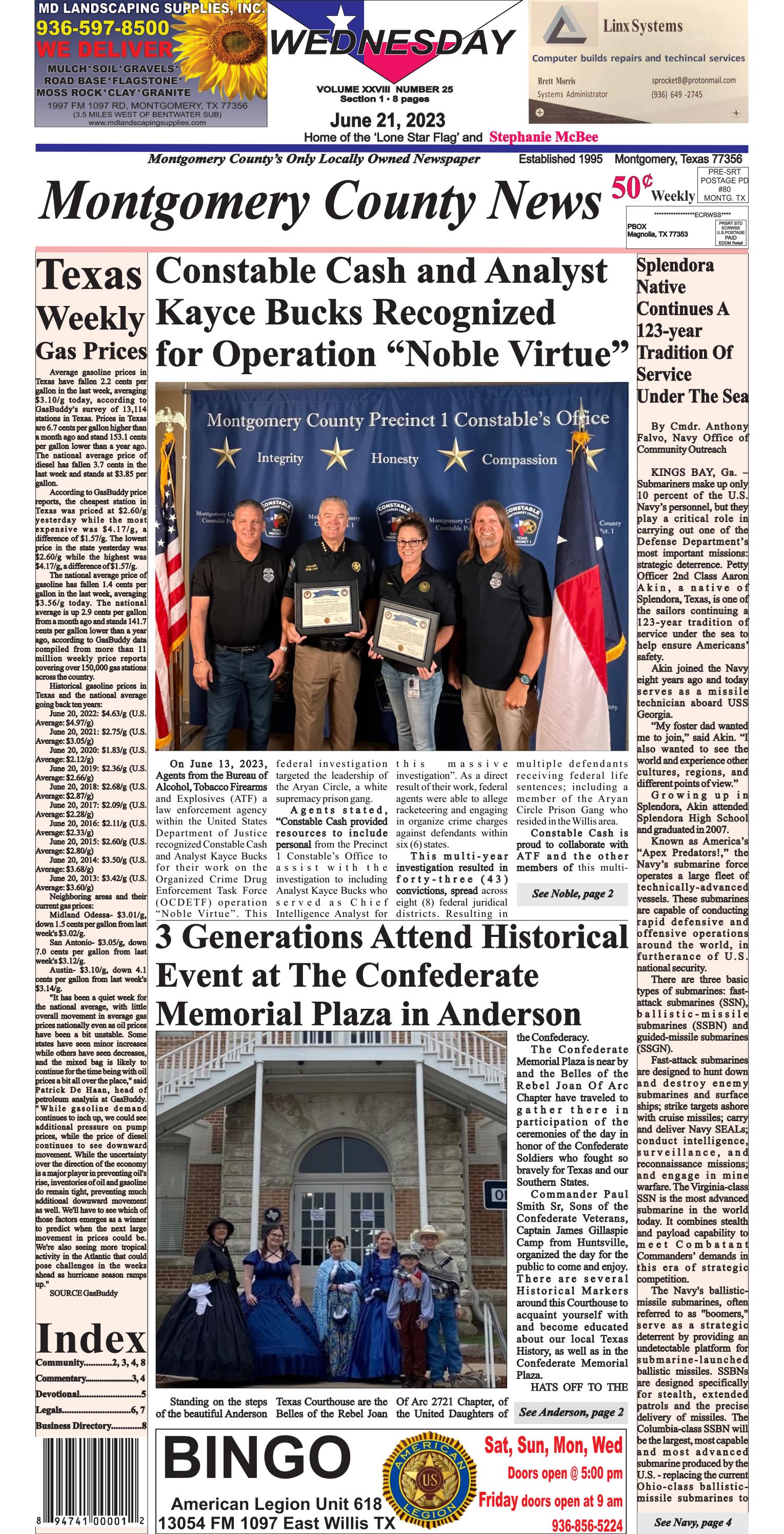 Montgomery County News, June 21, 2023 by Monte West - Issuu